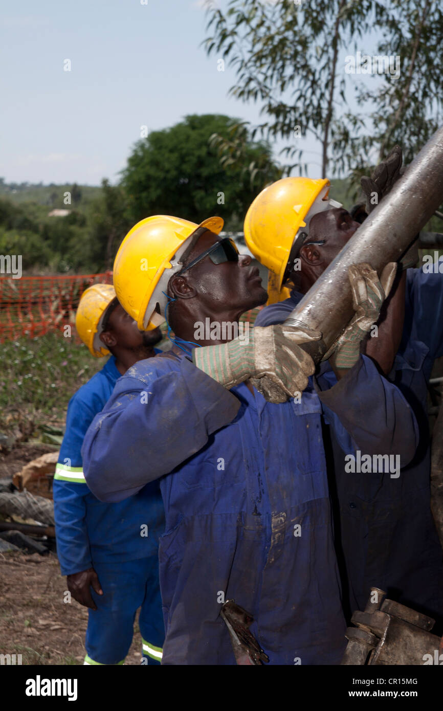 Exploration Drill rig in operation in West Kenya, Africa Stock Photo ...