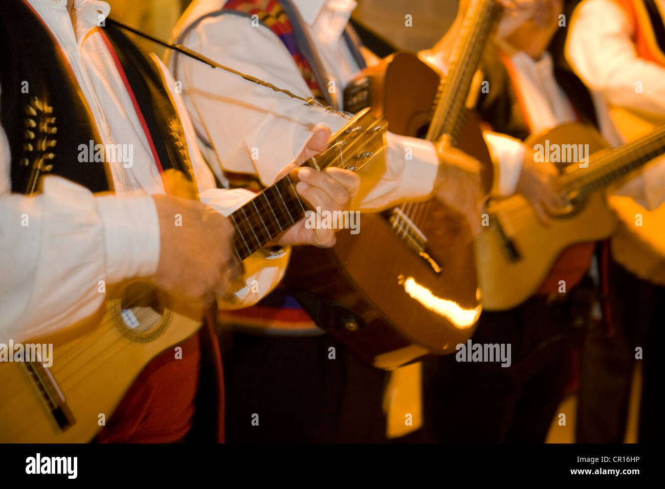 Spain, Canary Islands, Tenerife Island, local band of musicians Stock ...