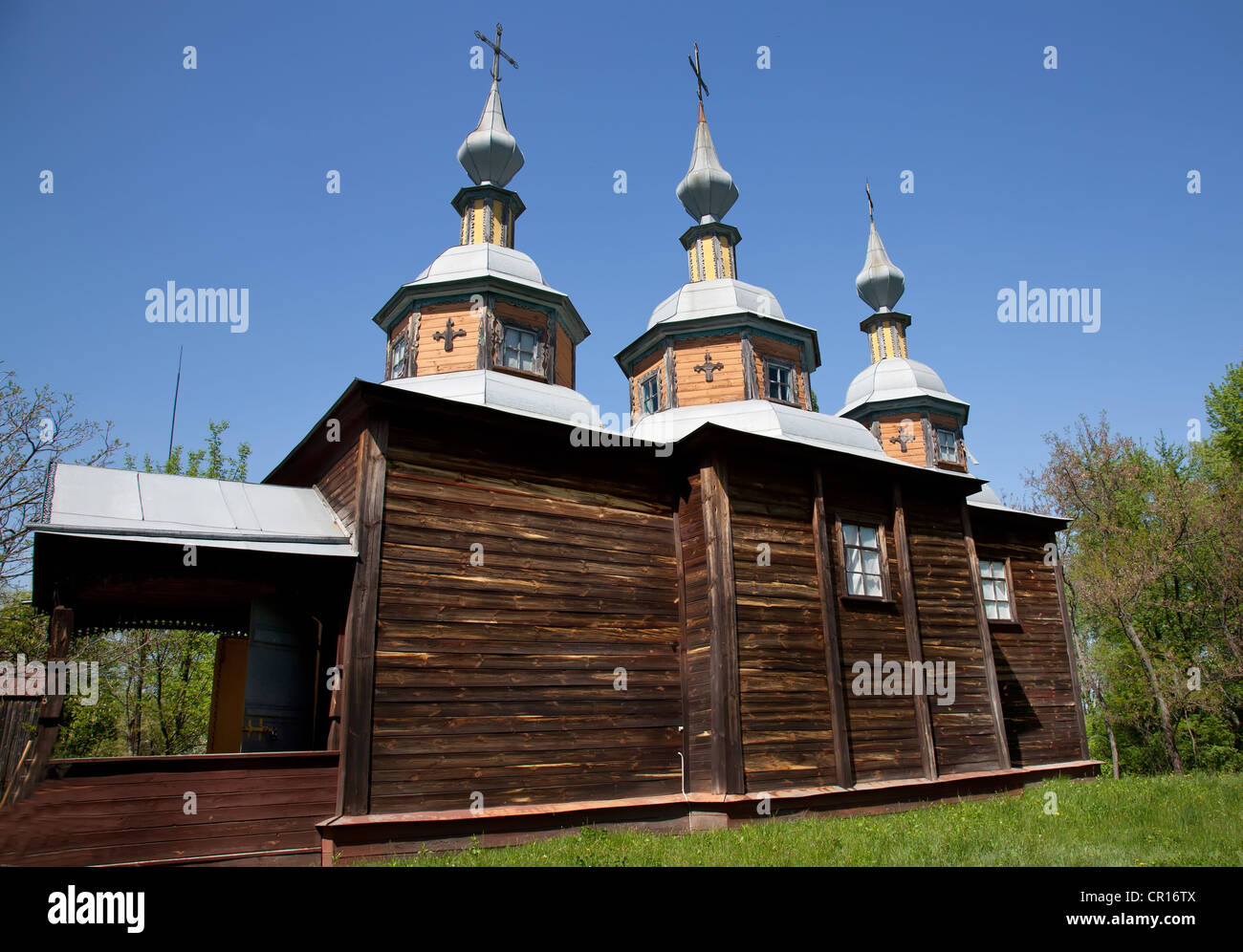 Historic wooden church three hi-res stock photography and images - Alamy