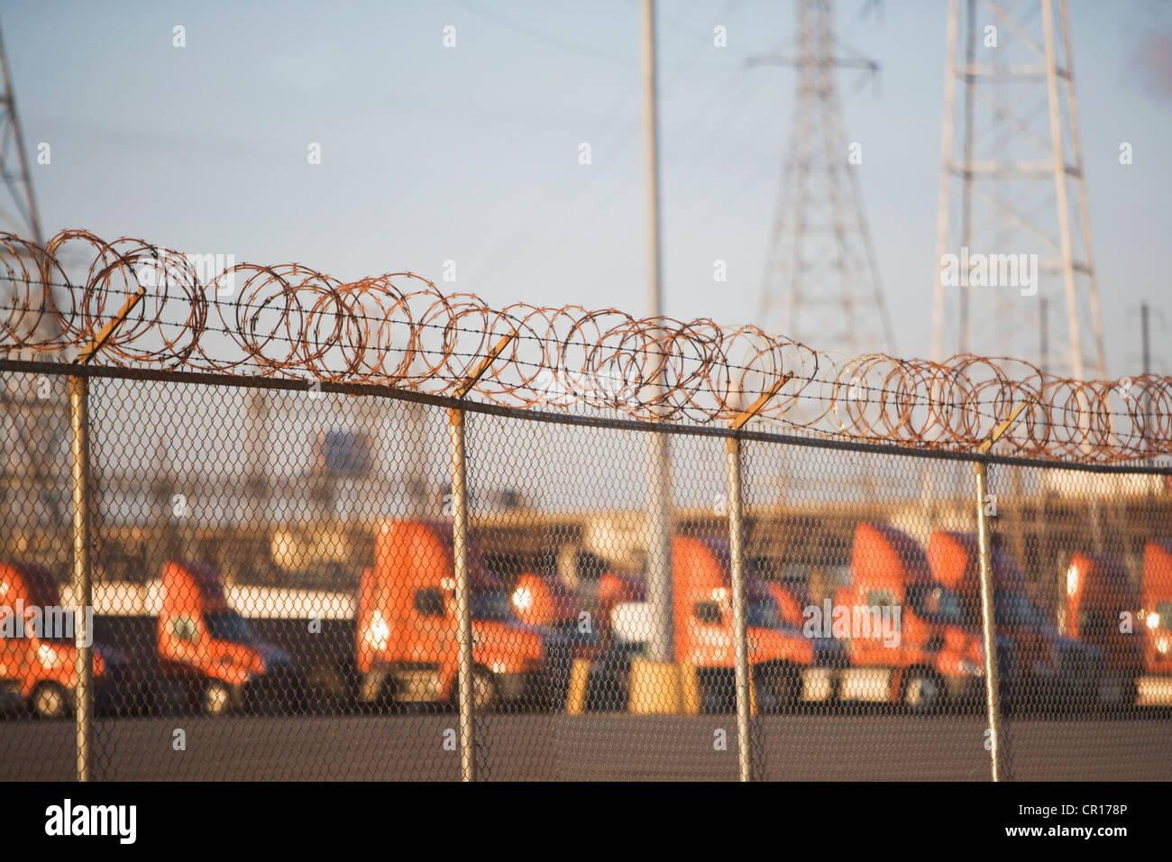 USA, New York, New York City, Wire mesh in car park Stock Photo - Alamy