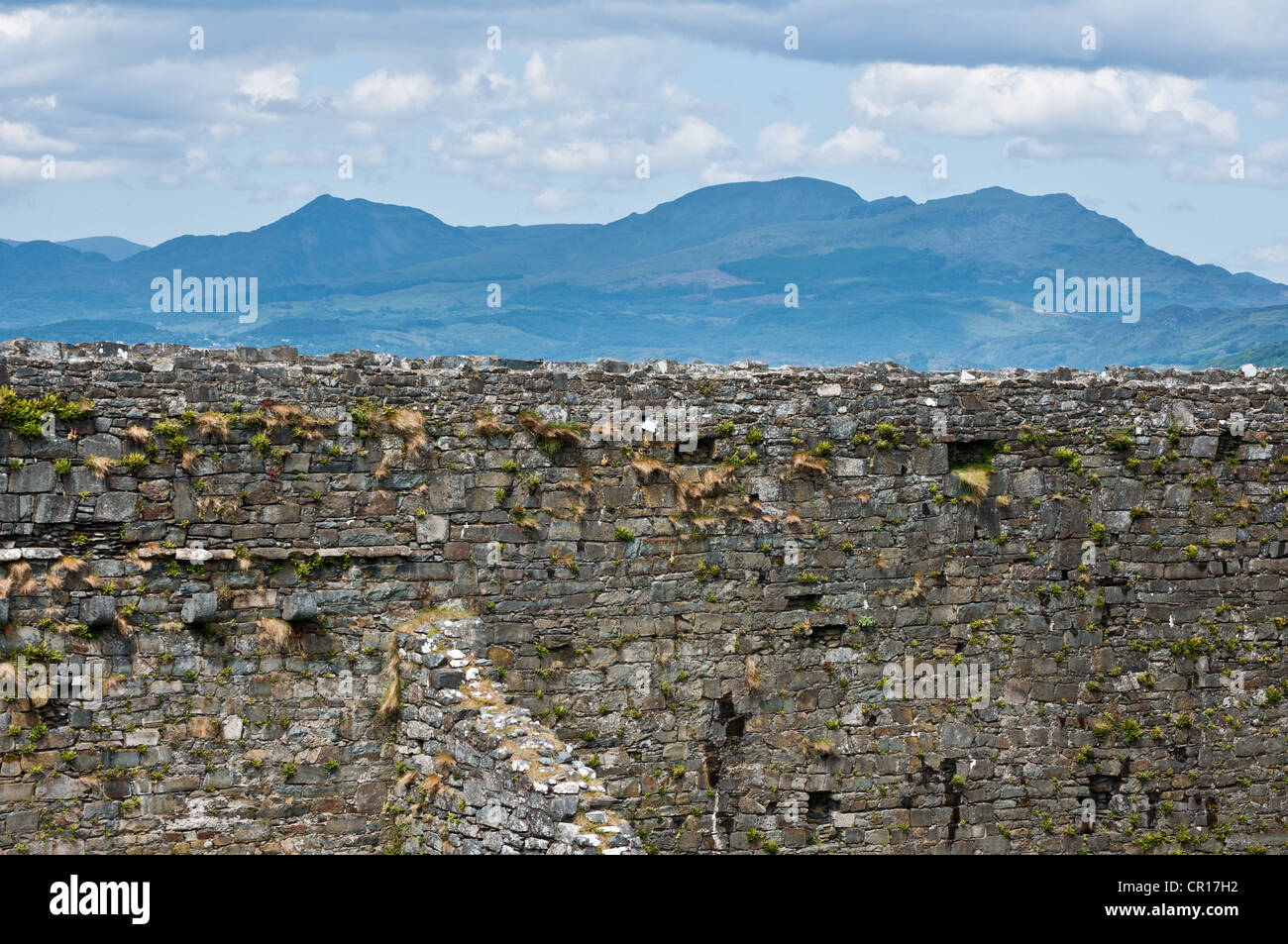 Architectural shots of Harlech Castle, constructed for Edward 3rd by ...