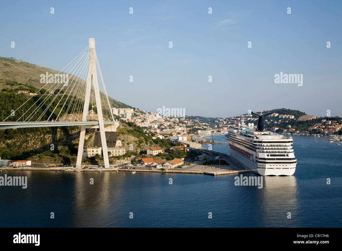 Croatia, Dalmatia, Dalmatian Coast, Dubrovnik, the new bridge and Gruz ...