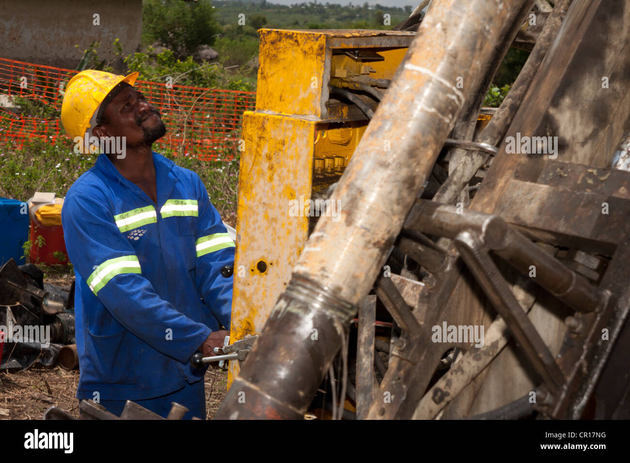 Exploration Drill rig in operation in West Kenya, Africa Stock Photo ...