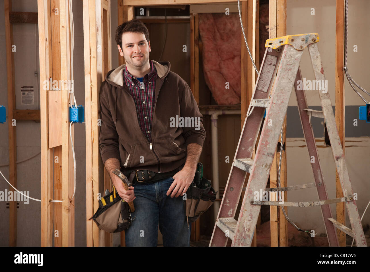 USA, Texas, Dallas, Portrait of handyman Stock Photo - Alamy
