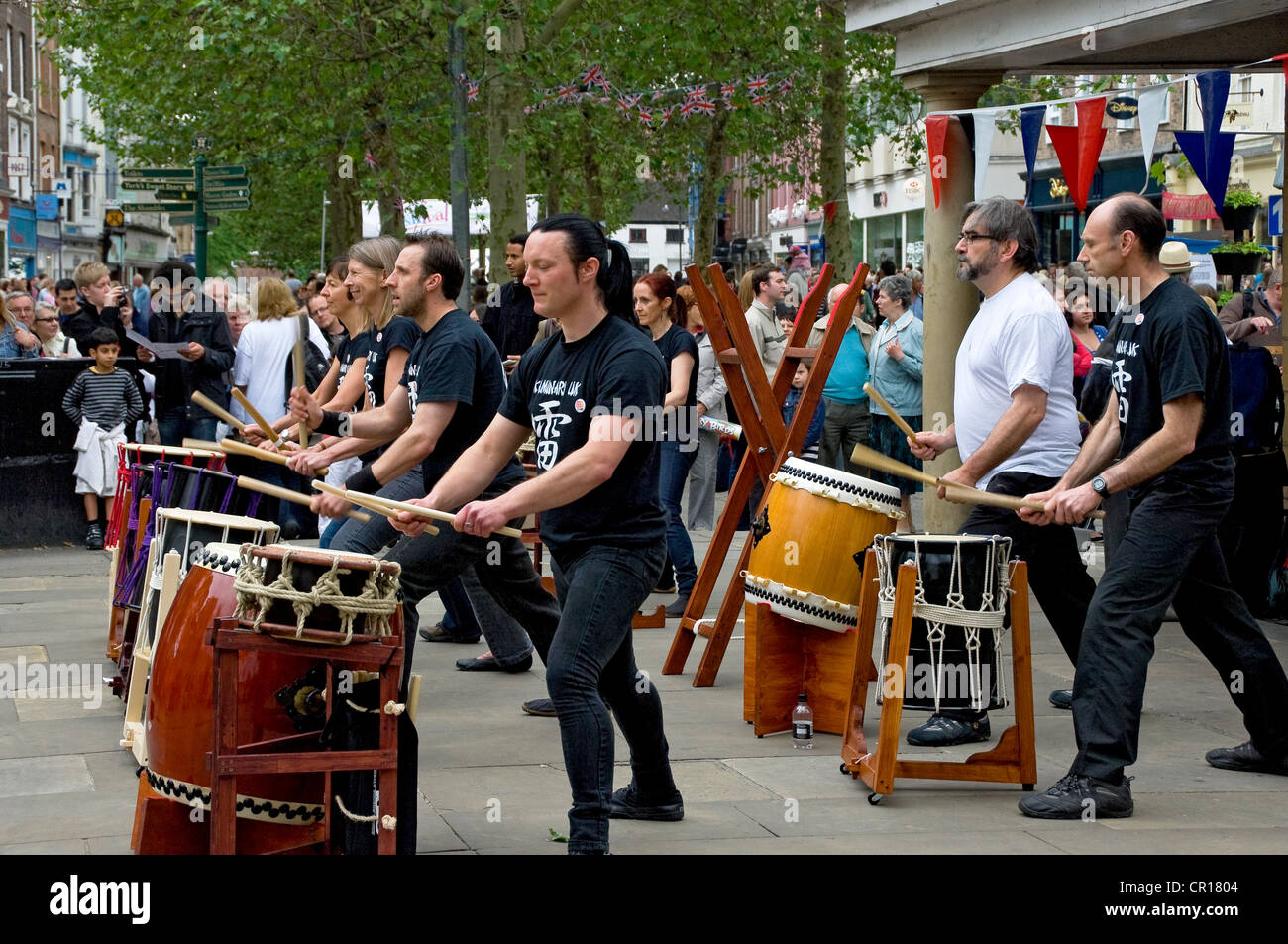 Group Street Musicians Band Playing High Resolution Stock Photography ...