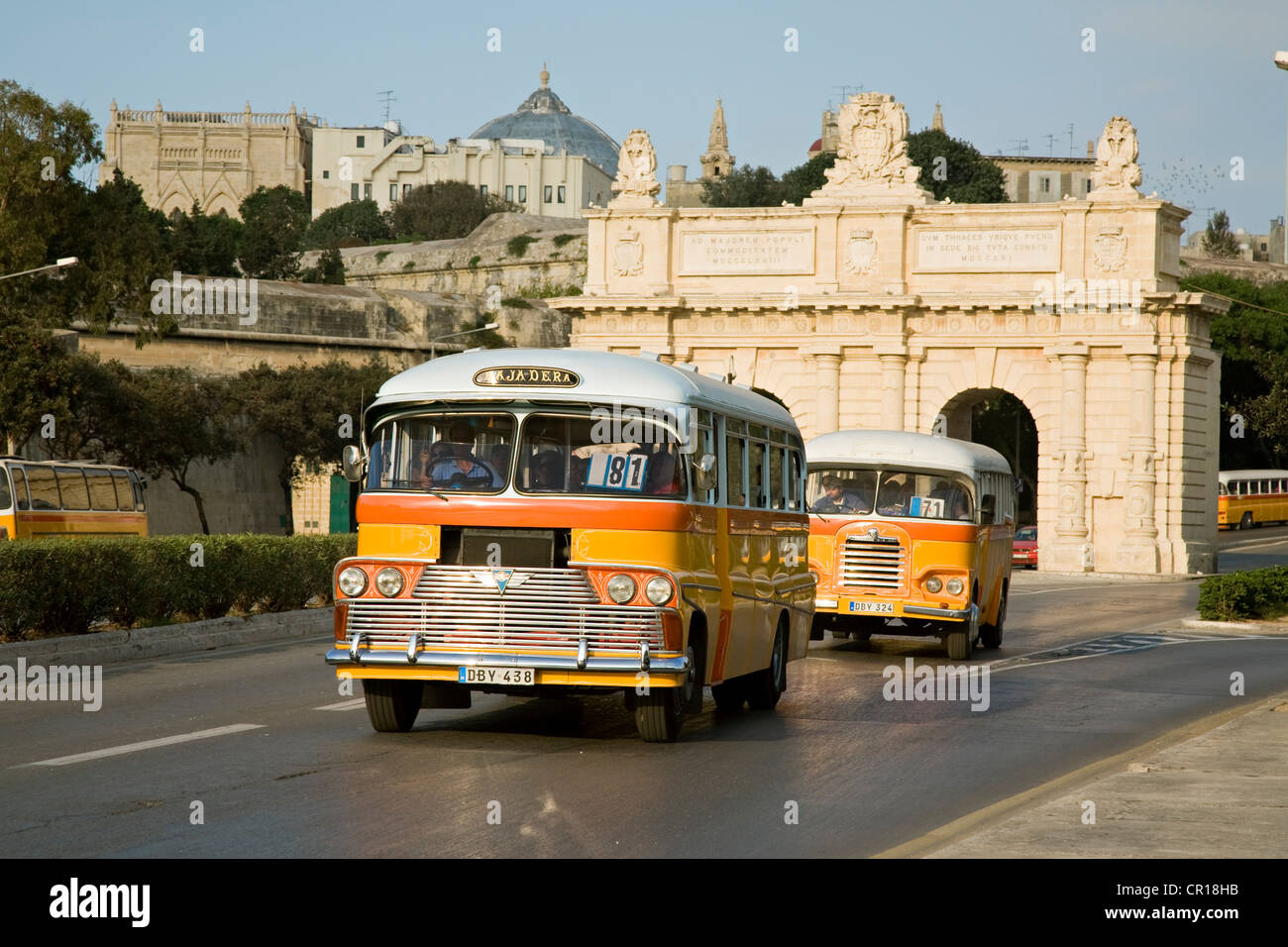 Malta, Valletta, listed as World Heritage by UNESCO, the Bomb Gate ...