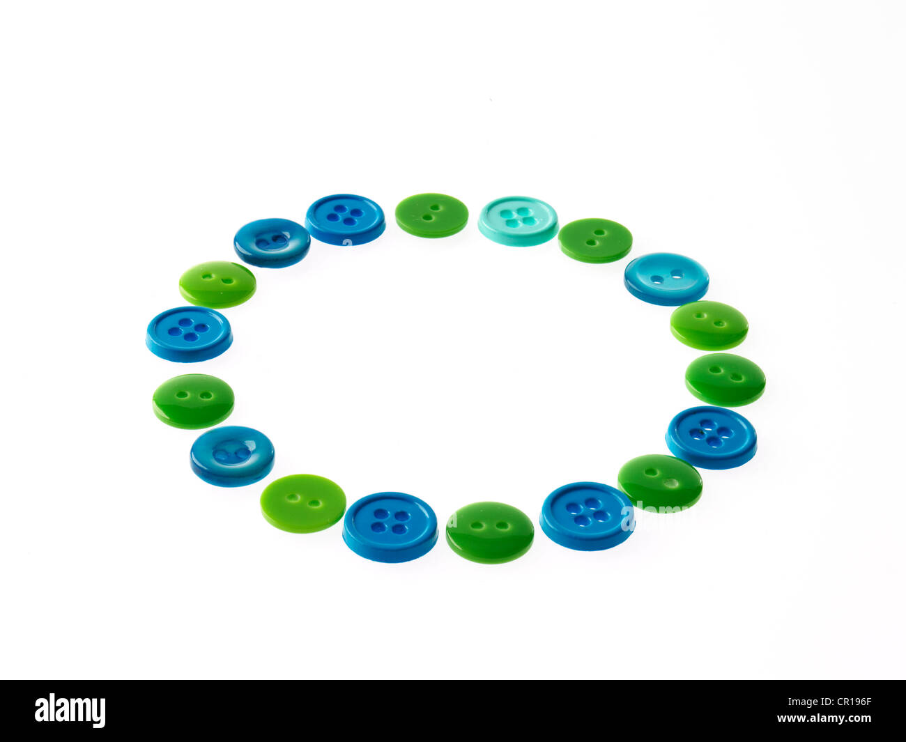 Studio shot of multi colored buttons arranged in circle Stock Photo - Alamy