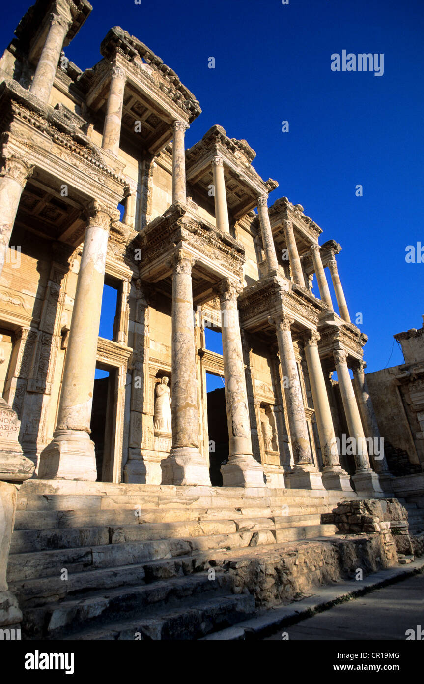 Turkey, Aegean Region, Ephesus ancient city, Celsus (Celsius) Library ...