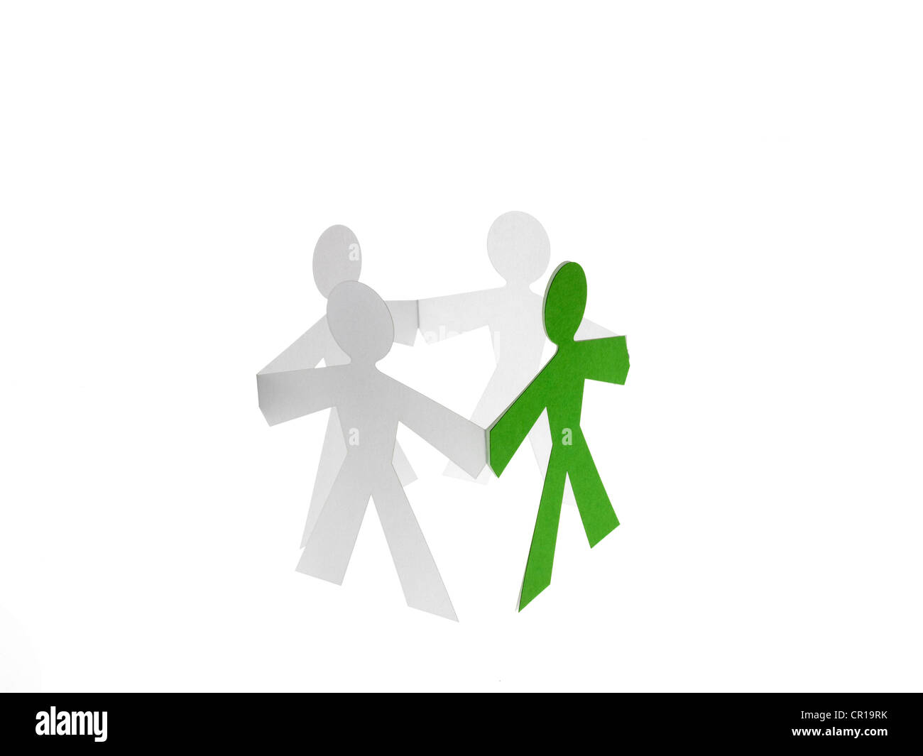 Chain of people holding hands Cut Out Stock Images & Pictures - Alamy