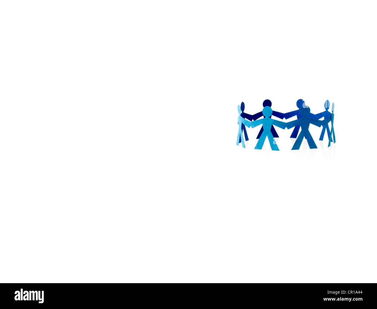 Chain of people holding hands Cut Out Stock Images & Pictures - Alamy
