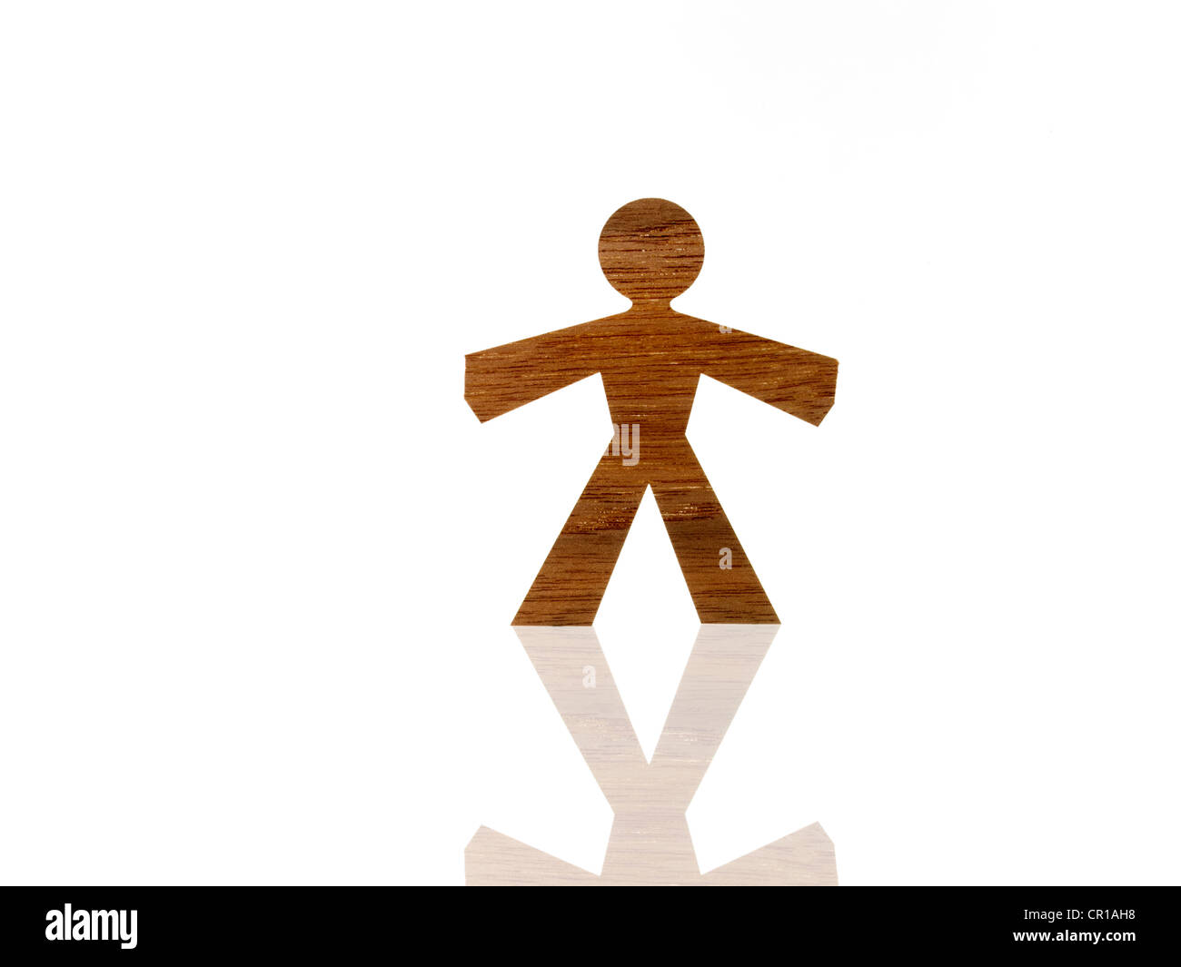 Studio shot of wood grain stick figure Stock Photo - Alamy