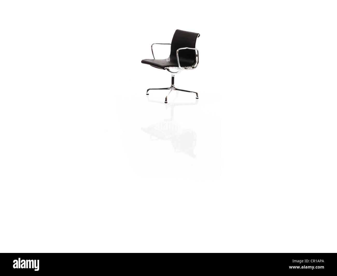Single corporate chair on white background Stock Photo - Alamy