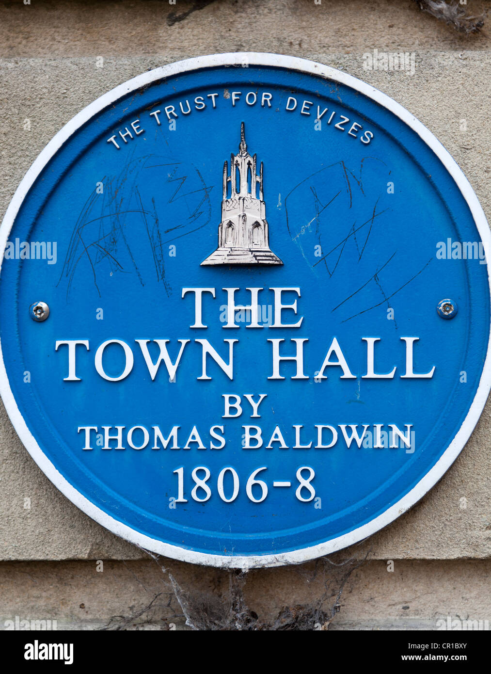 Town Hall Plaque Devizes Stock Photo - Alamy
