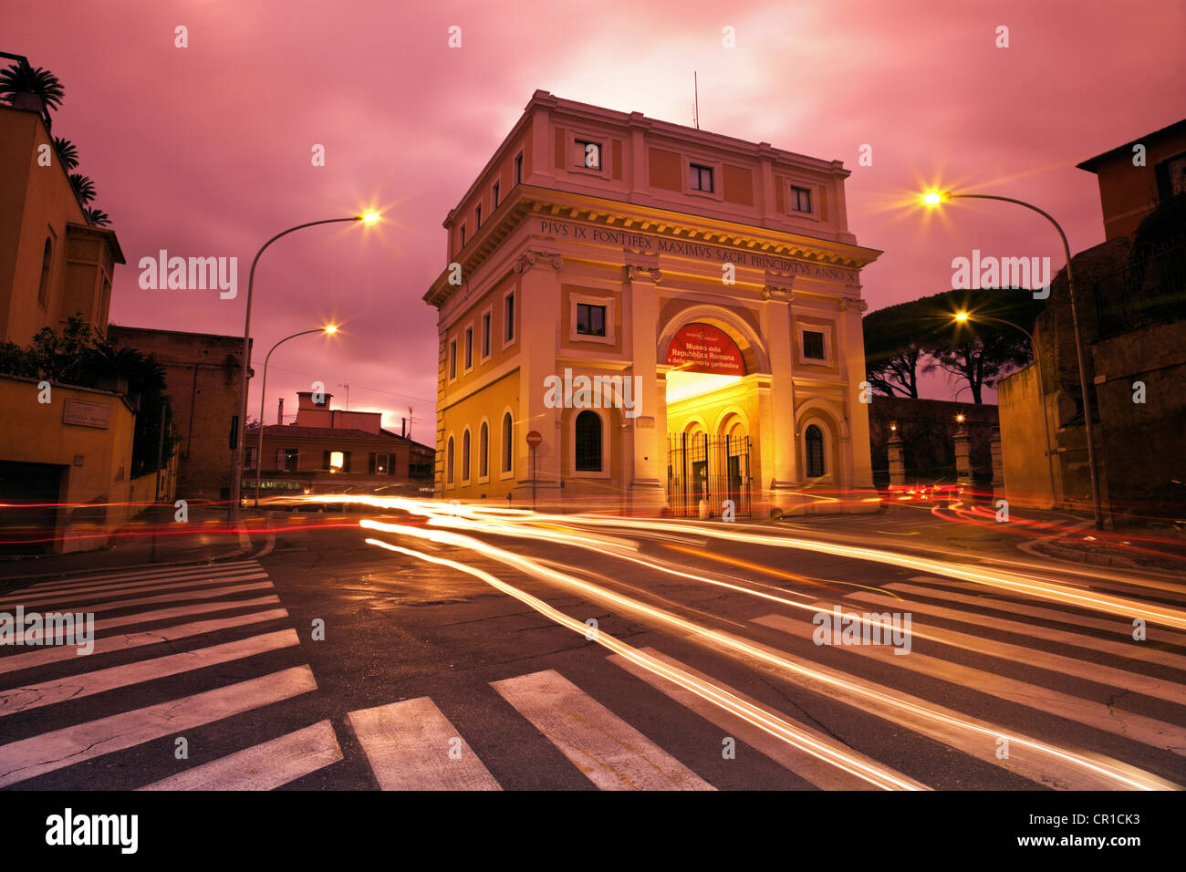Italy, Rome, Triumphal arch at sunrise Stock Photo - Alamy
