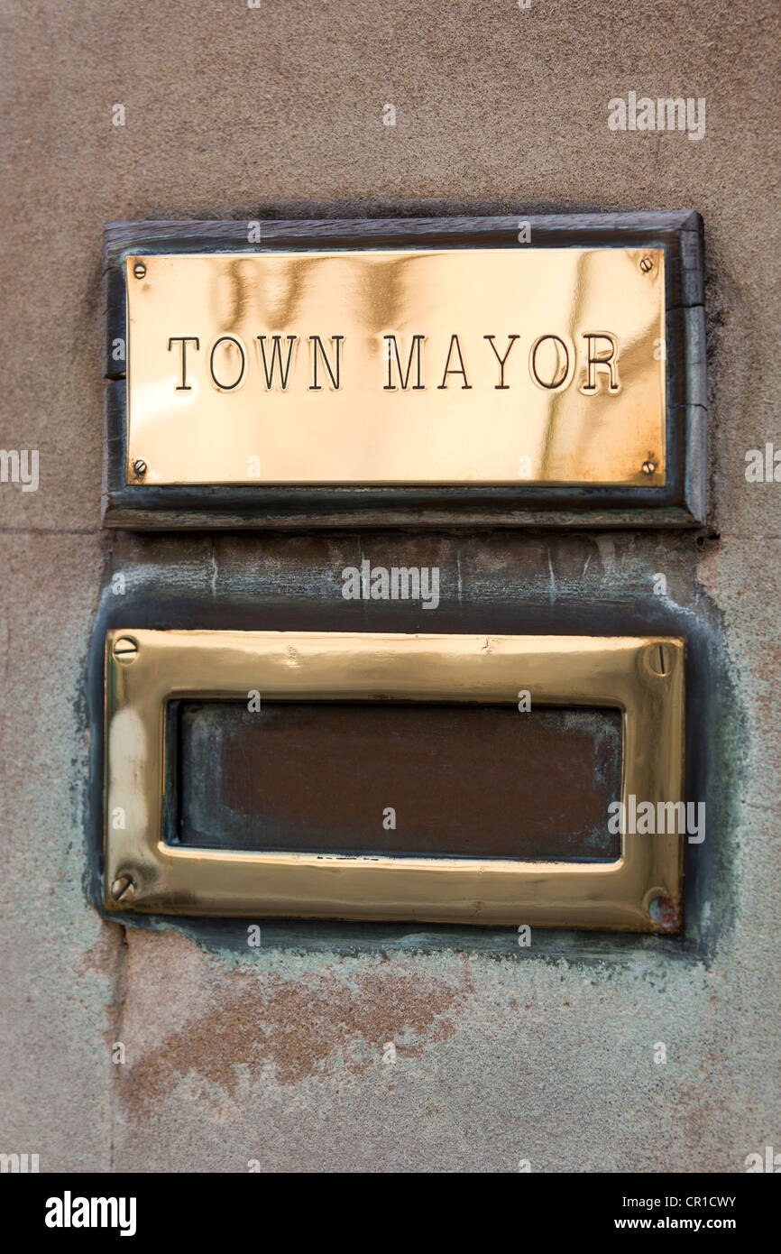 Town Mayors Mail Box Stock Photo - Alamy
