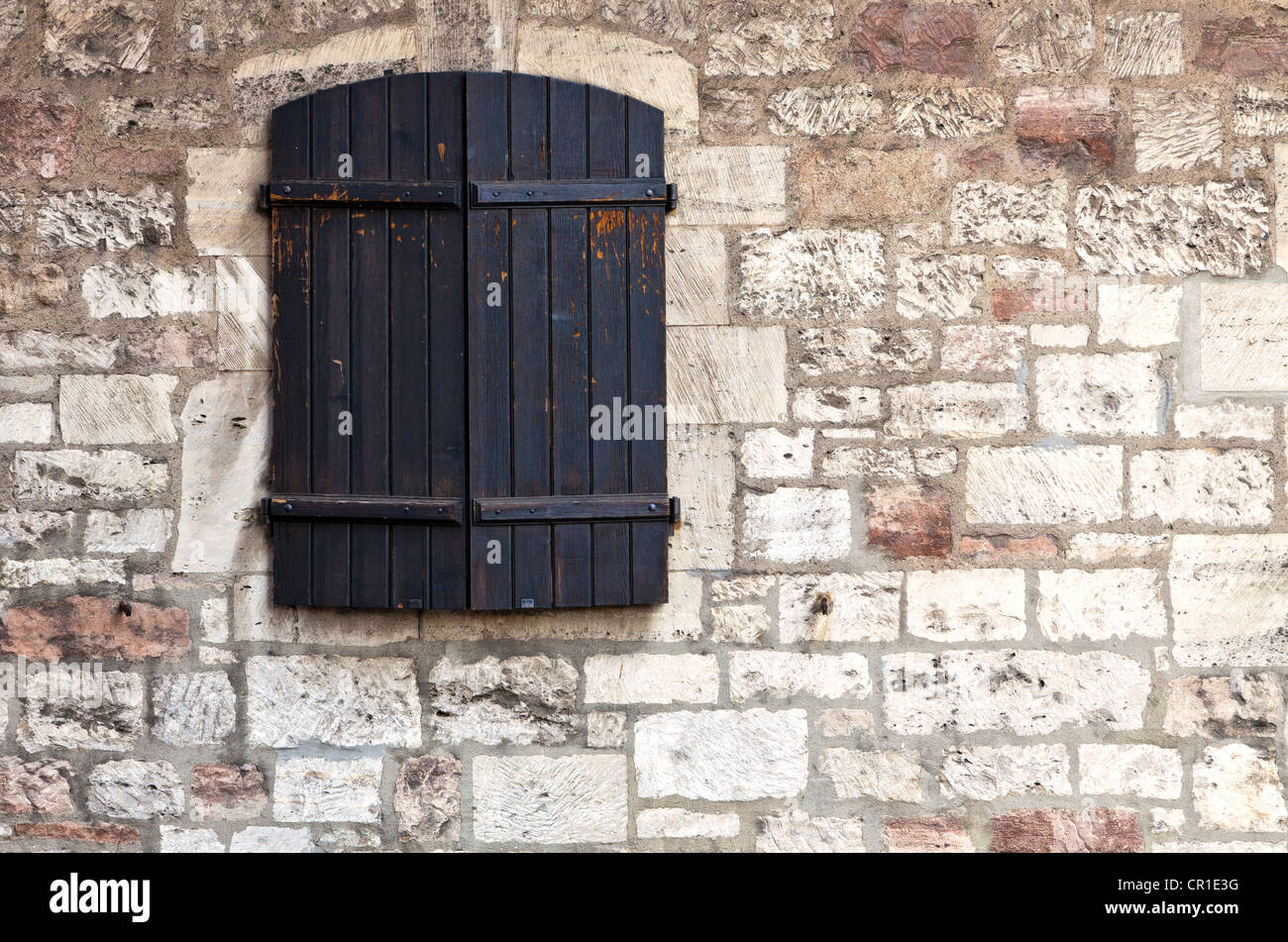 Shuttered window in a castle wall Stock Photo - Alamy