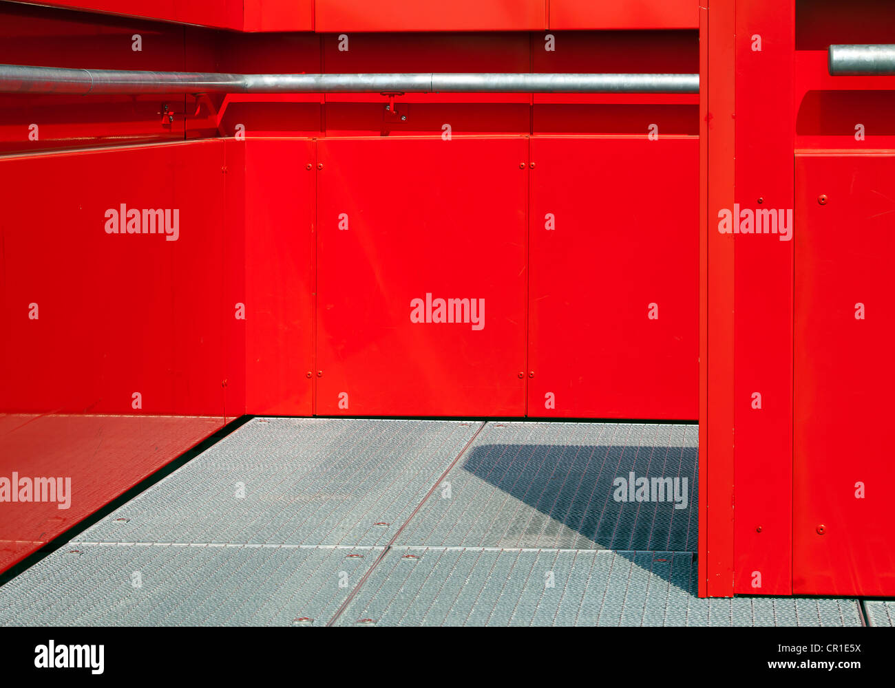 Steel construction, observation deck at a building site Stock Photo - Alamy