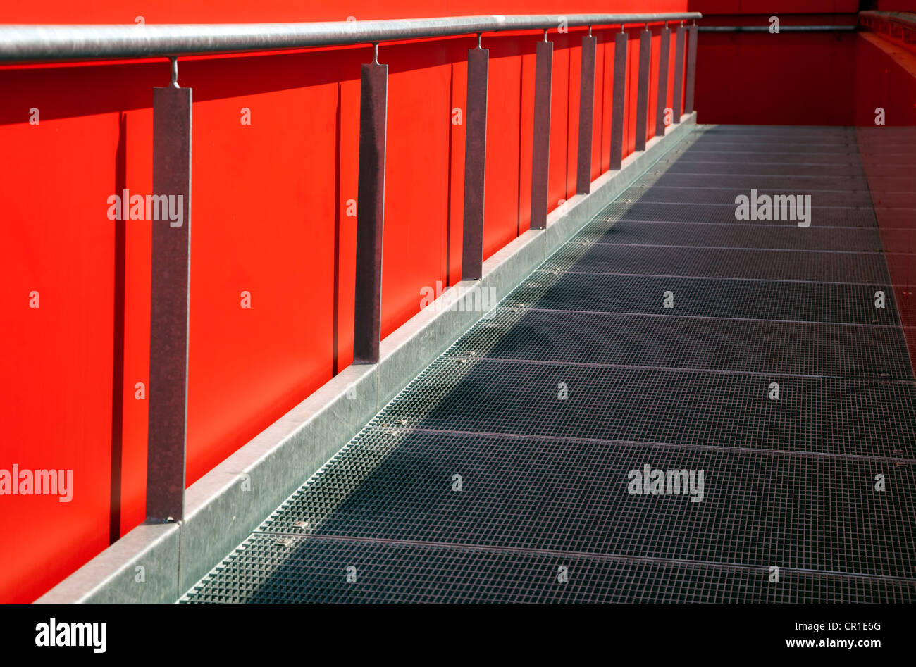 Steel construction, observation deck at a building site Stock Photo - Alamy
