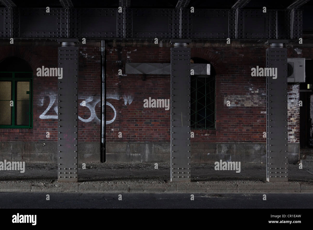 Steel pillars of a bridge, Berlin, Germany, Europe Stock Photo - Alamy