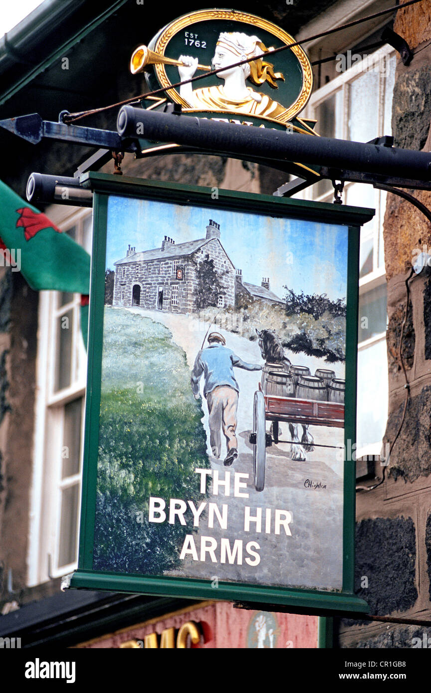 United Kingdom, Wales, pub sign Stock Photo - Alamy