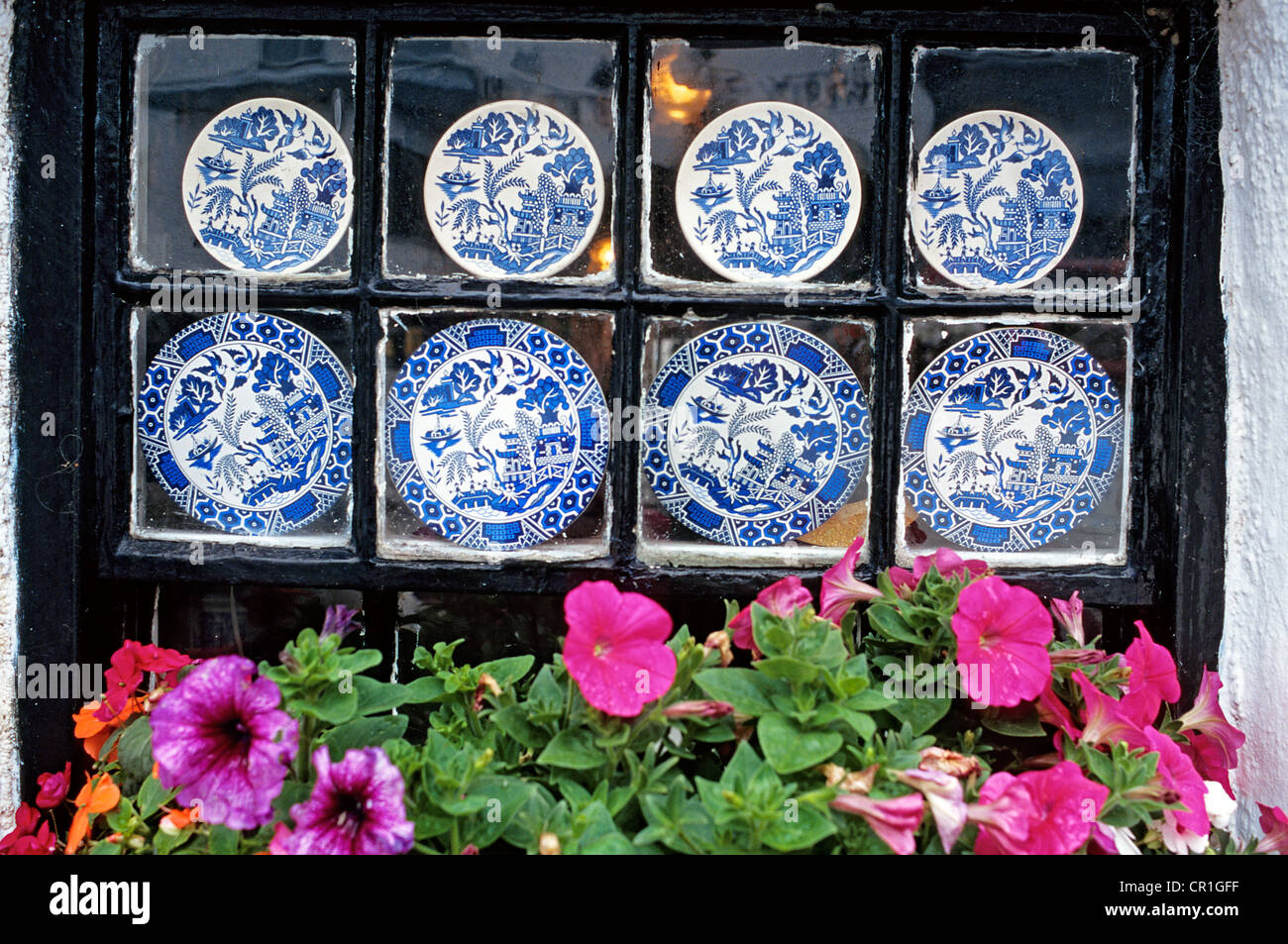 United Kingdom, Wales, Llyn Peninsula, Aberdaron, pub window Stock ...