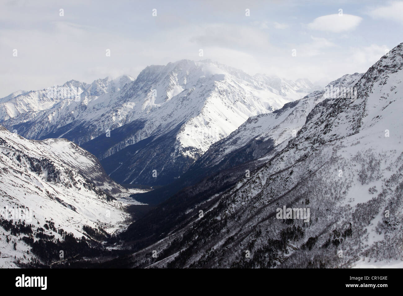 Gorge in mountains. Russia, Caucasus, Cheget Mount Stock Photo - Alamy
