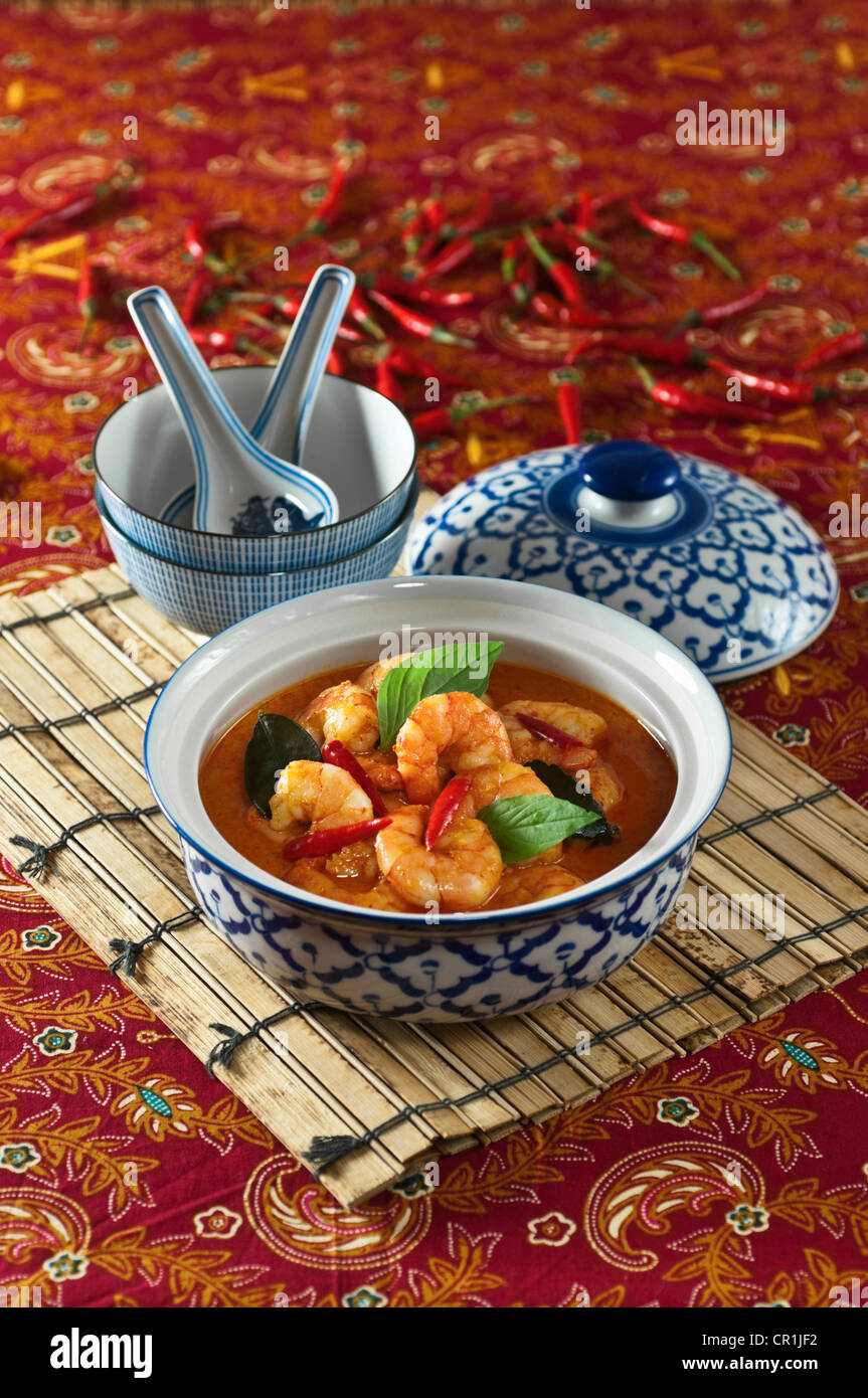 Thai red prawn curry Thailand Food Stock Photo - Alamy
