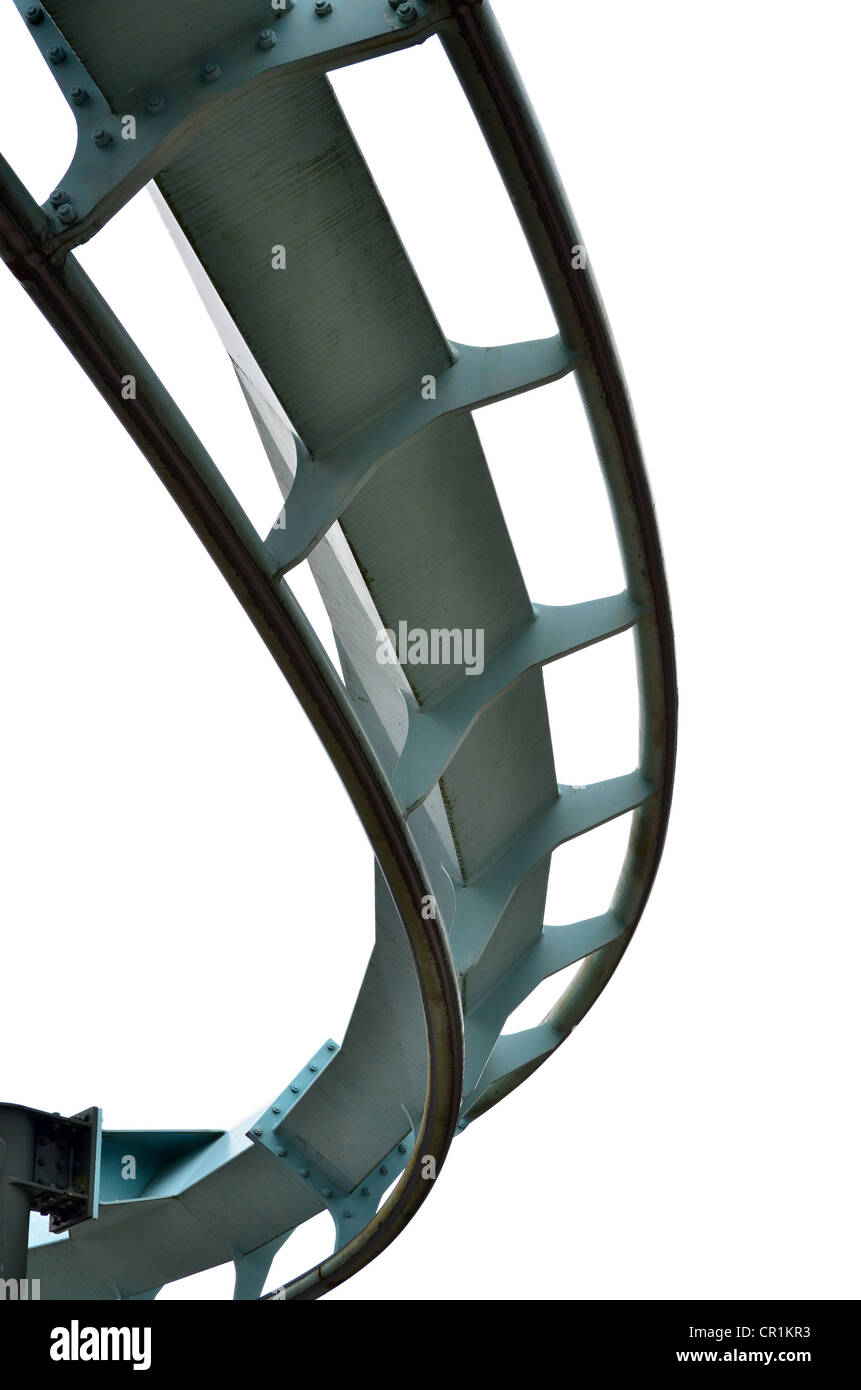 Section of roller coaster track Stock Photo - Alamy