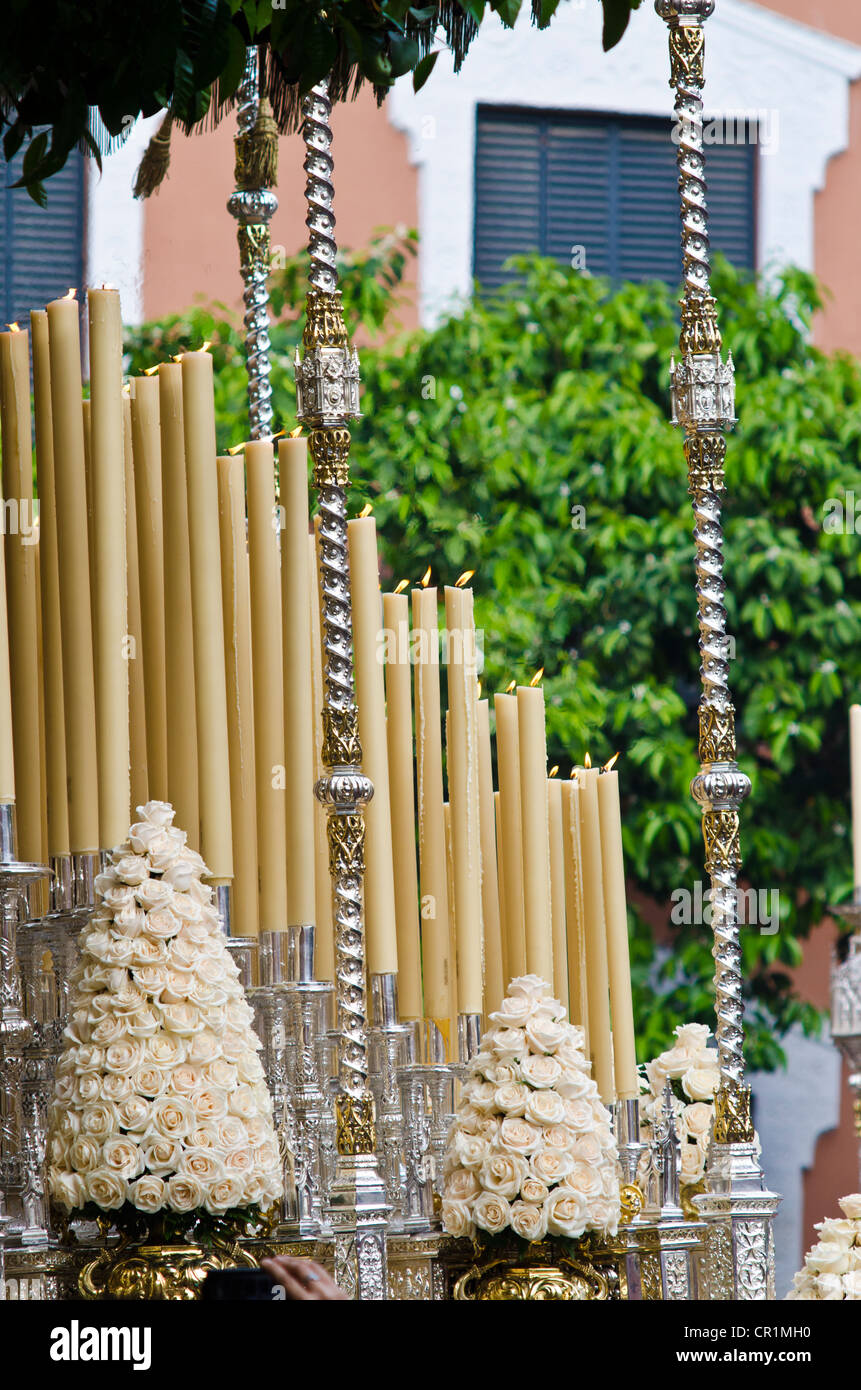La Lanzada brotherhood procession during Holy Week in Seville ...