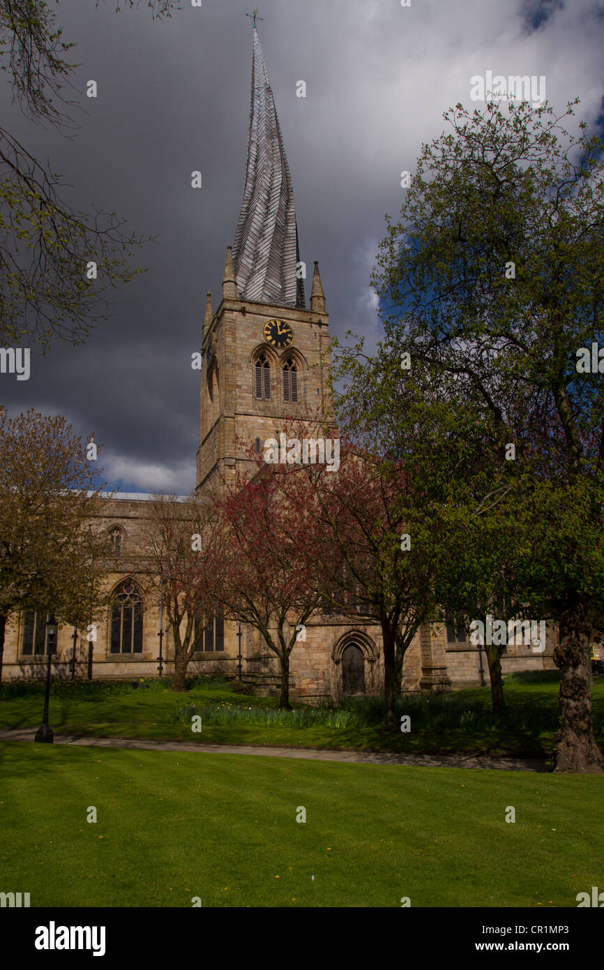 Chesterfield parish church, St Mary and All Saints. AKA the crooked ...
