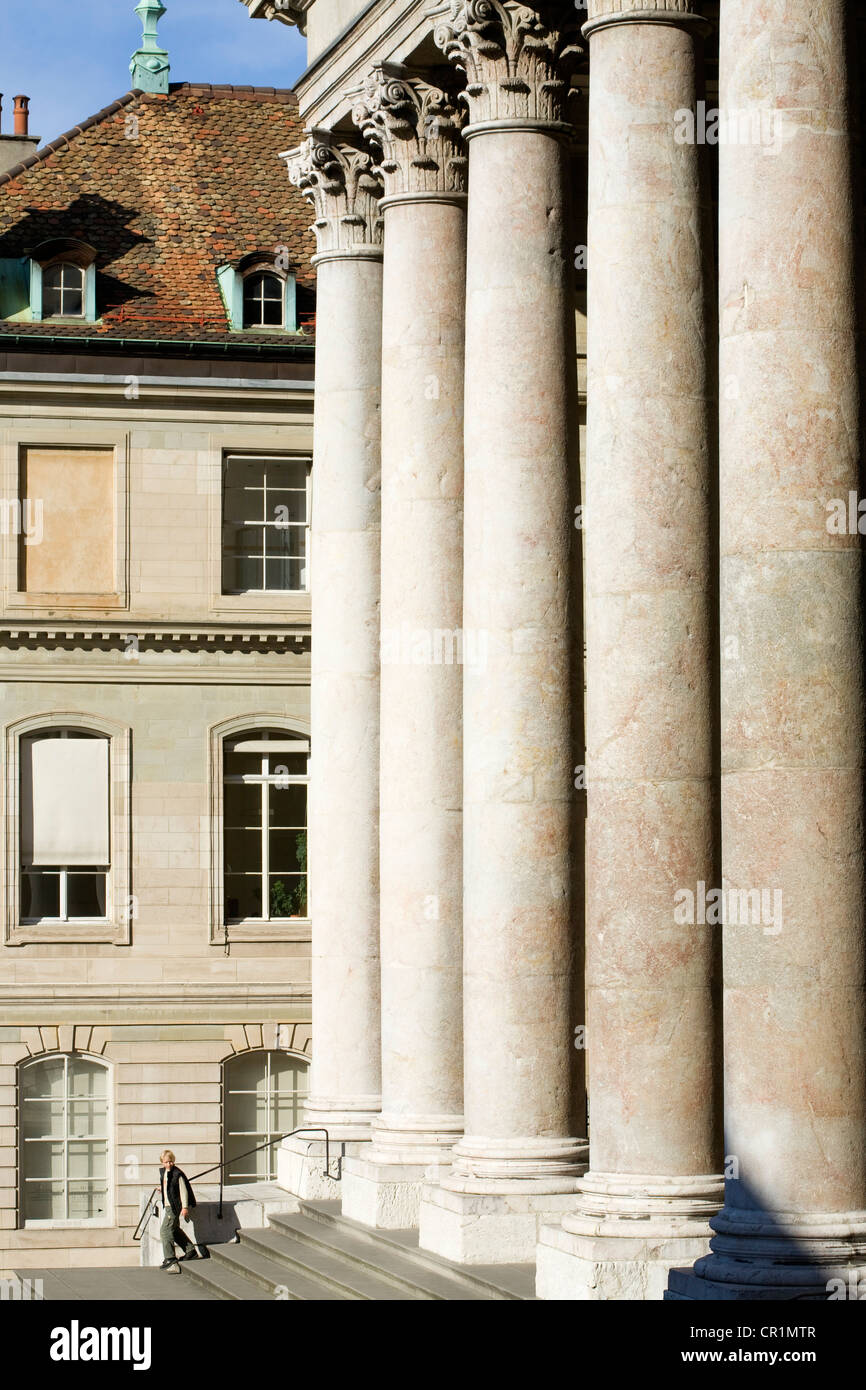 Switzerland, Geneva, Saint Pierre Cathedral built in 13th century ...