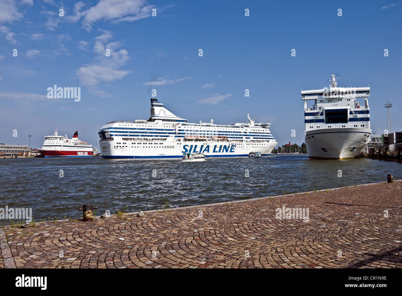 Silja Line Silja Serenade maneuvering in Helsinki Harbour Finland Stock ...