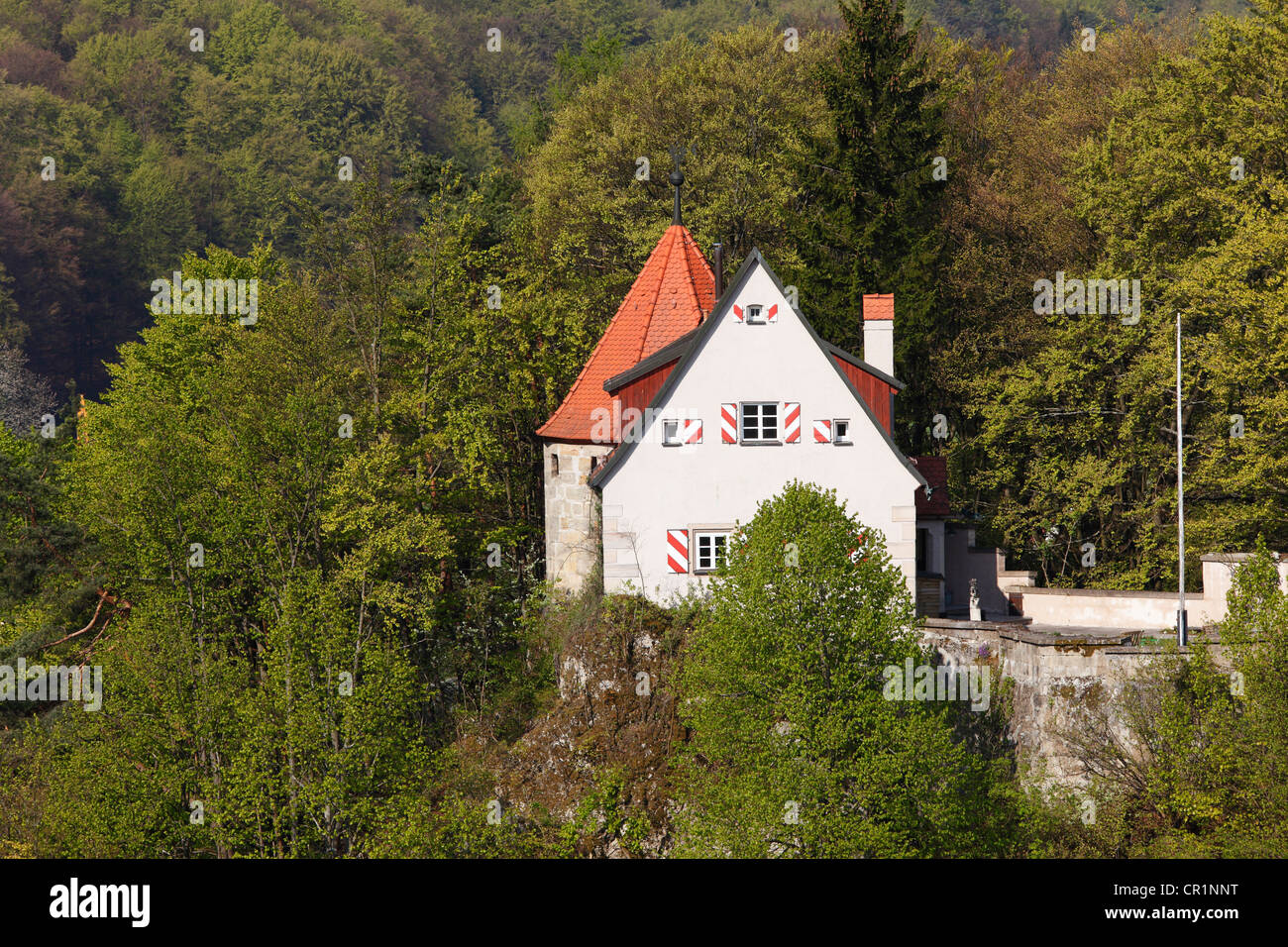 Betzenstein castle, view from Schmidberg mountain, Little Switzerland ...