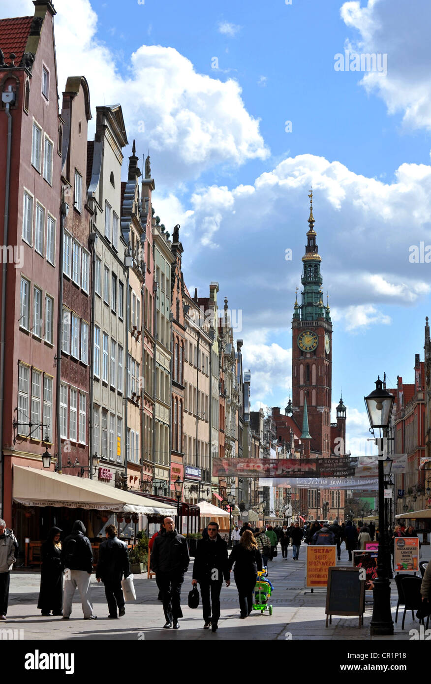 Long Market Street and Town Hall, Gdansk, Poland Stock Photo - Alamy