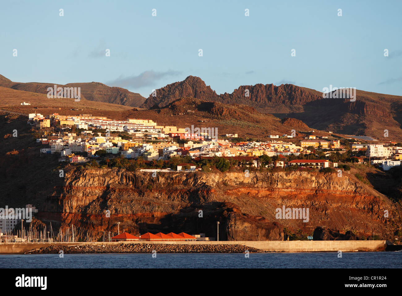 La Lomada district above the port with Hotel Parador de Turismo, San ...