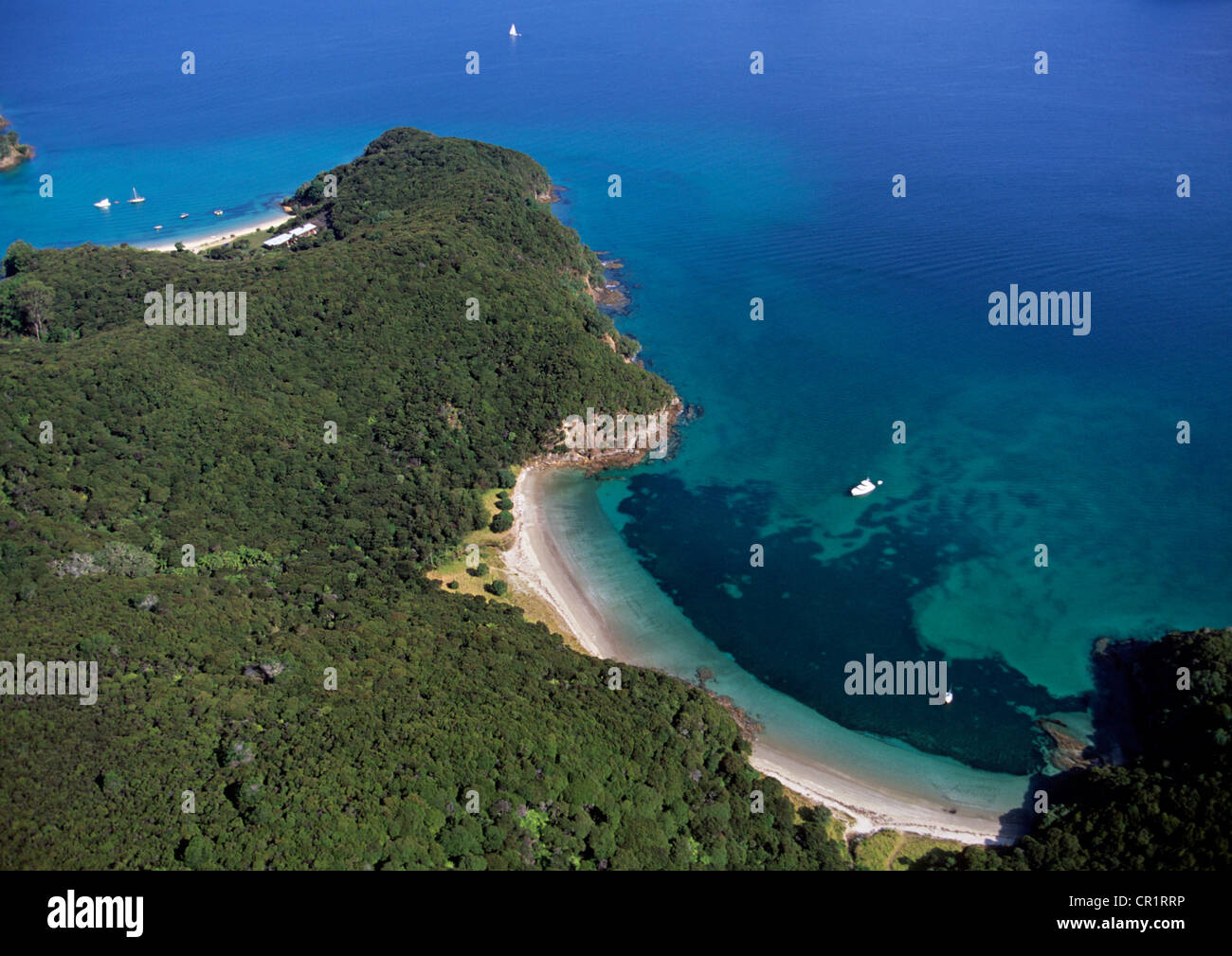 New Zealand, North Island, Bays of Islands (aerial view Stock Photo - Alamy