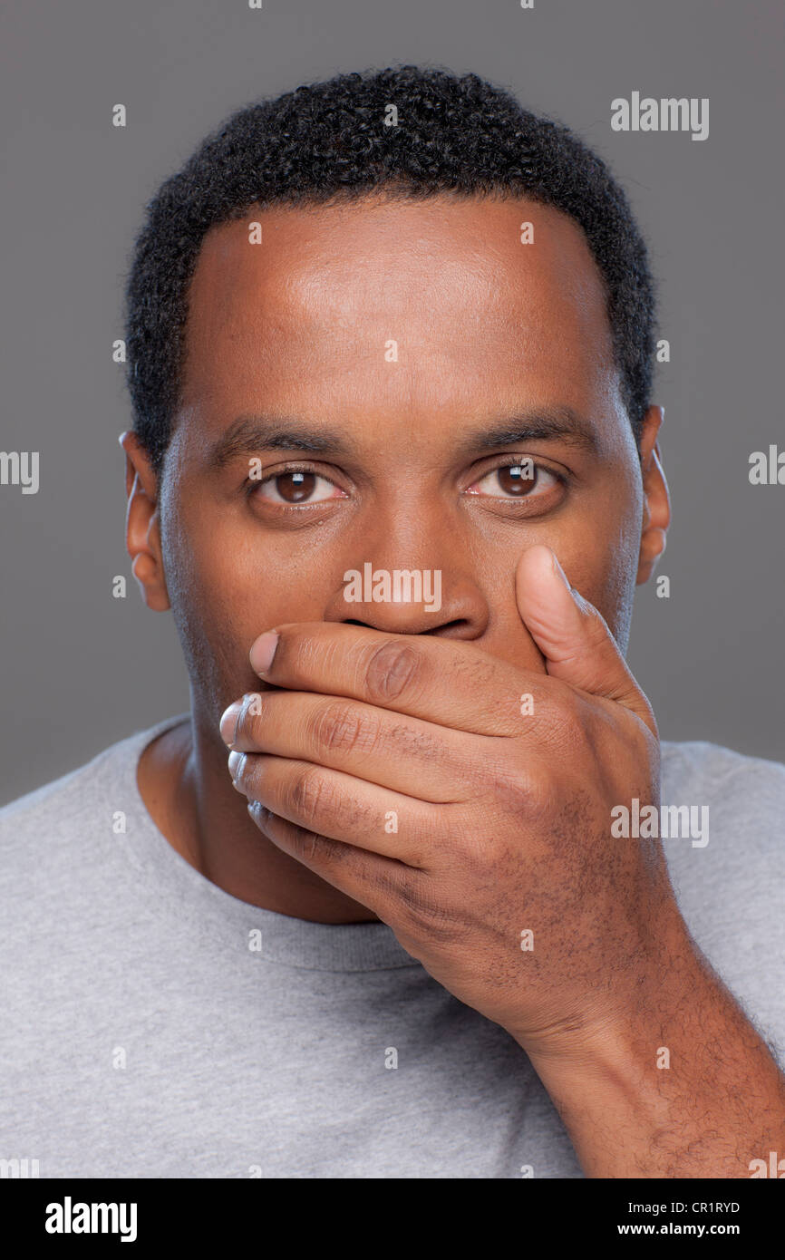 Black man lips hi-res stock photography and images - Alamy