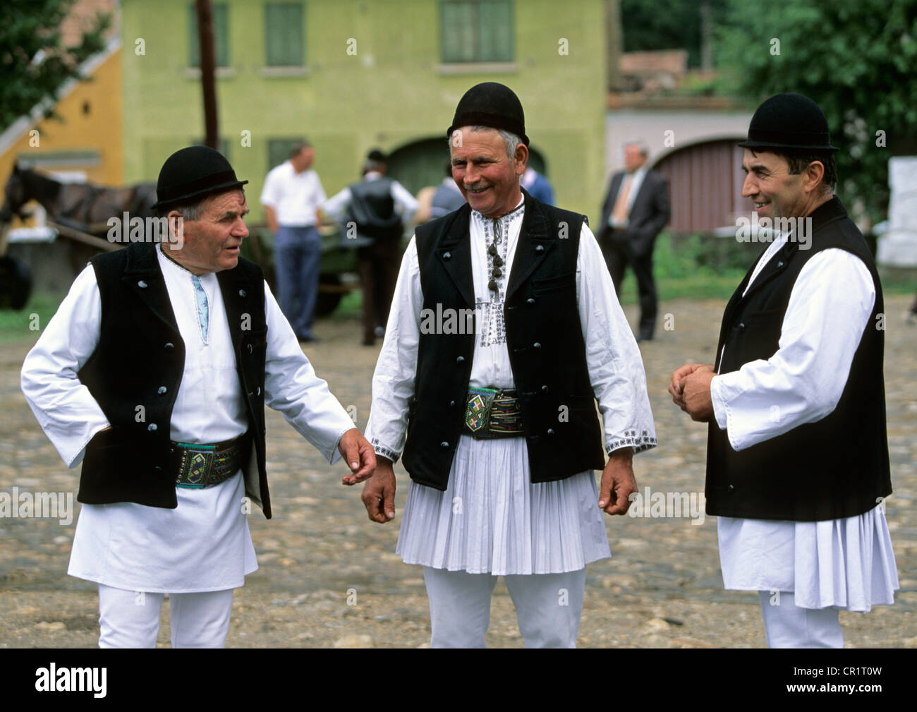 Romania, Transylvania, peasants wearing traditional clothing Stock ...