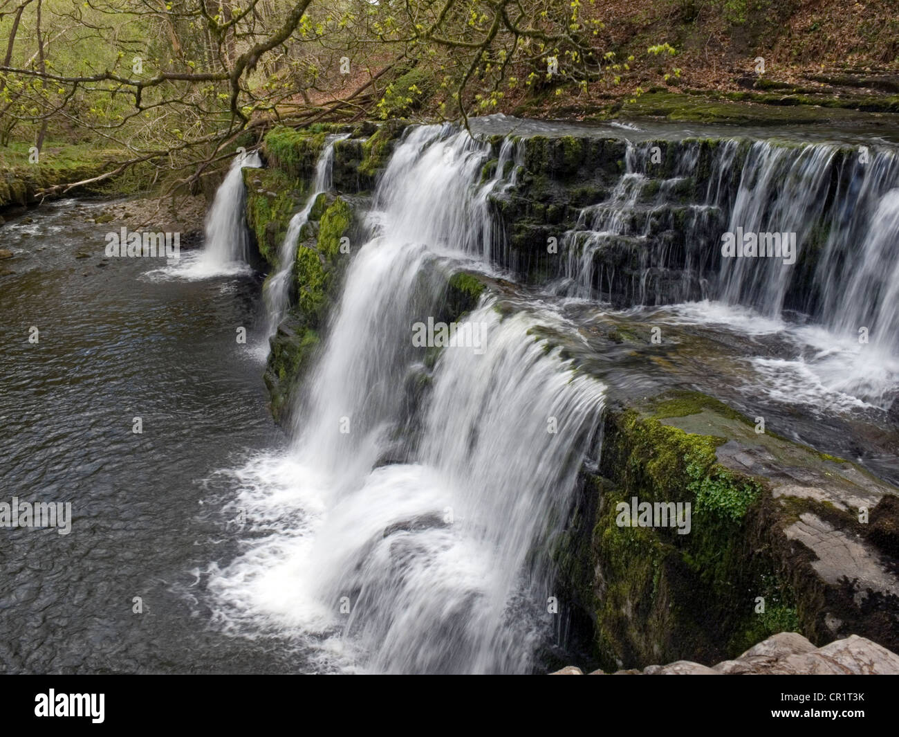 Sgwd y Pannwr waterfall, Ystradfellte, Powys, Wales Stock Photo - Alamy