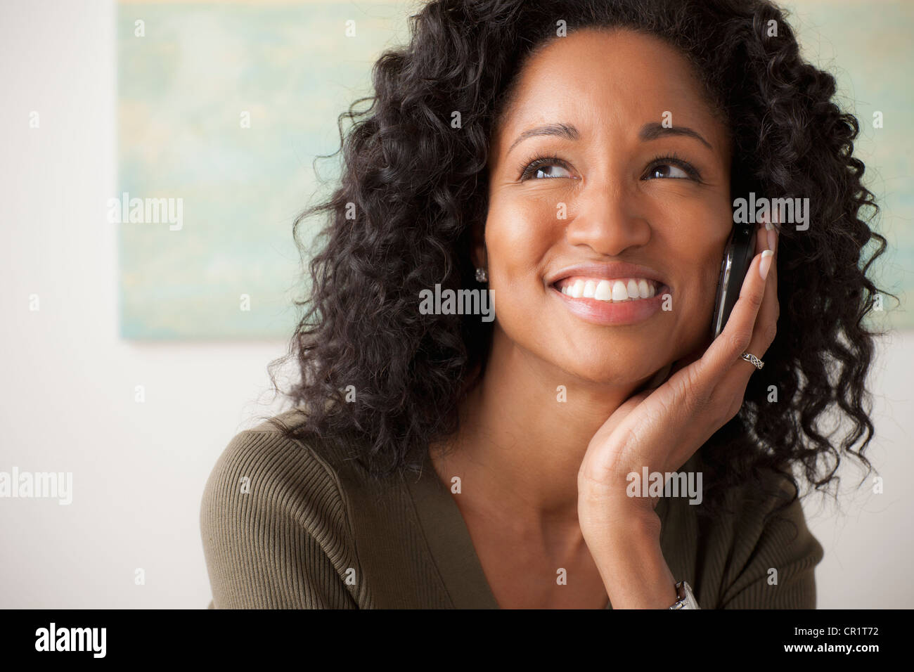 USA, California, Los Angeles, Portrait of smiling mid adult woman ...