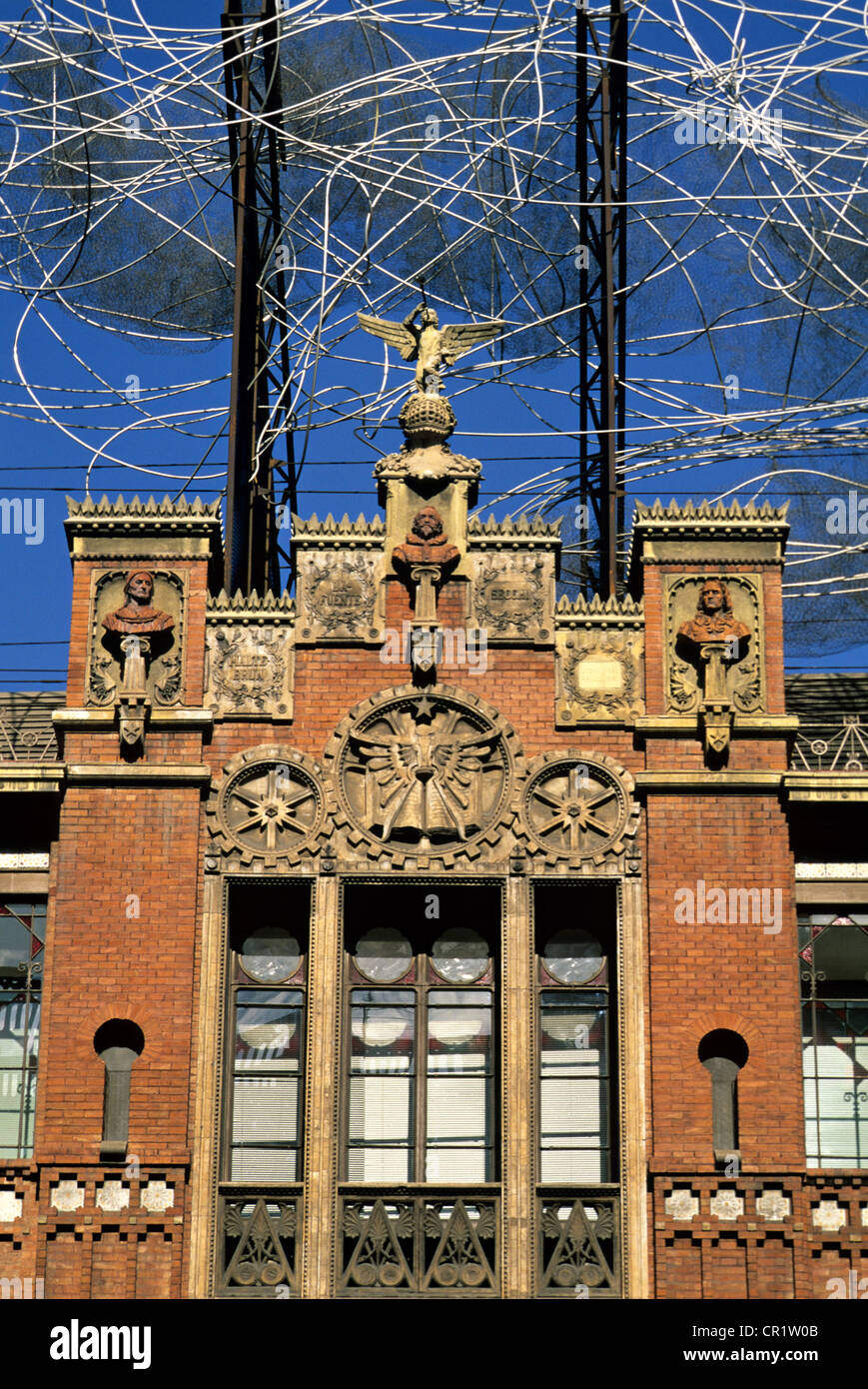 Spain, Catalonia, Barcelona, facade of the Antoni Tapies Foundation ...