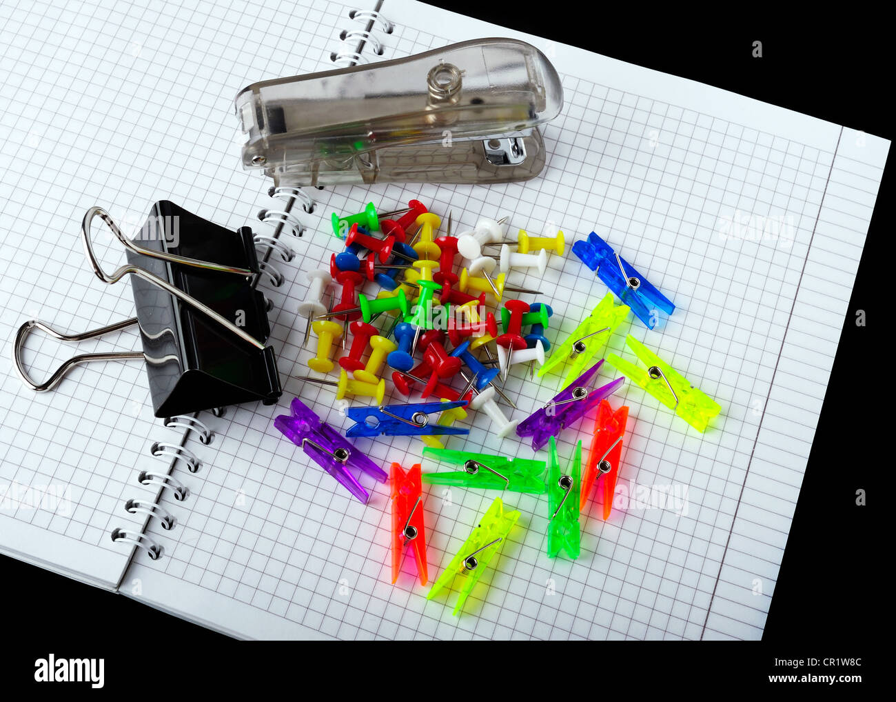 Colorful office buttons Stock Photo - Alamy
