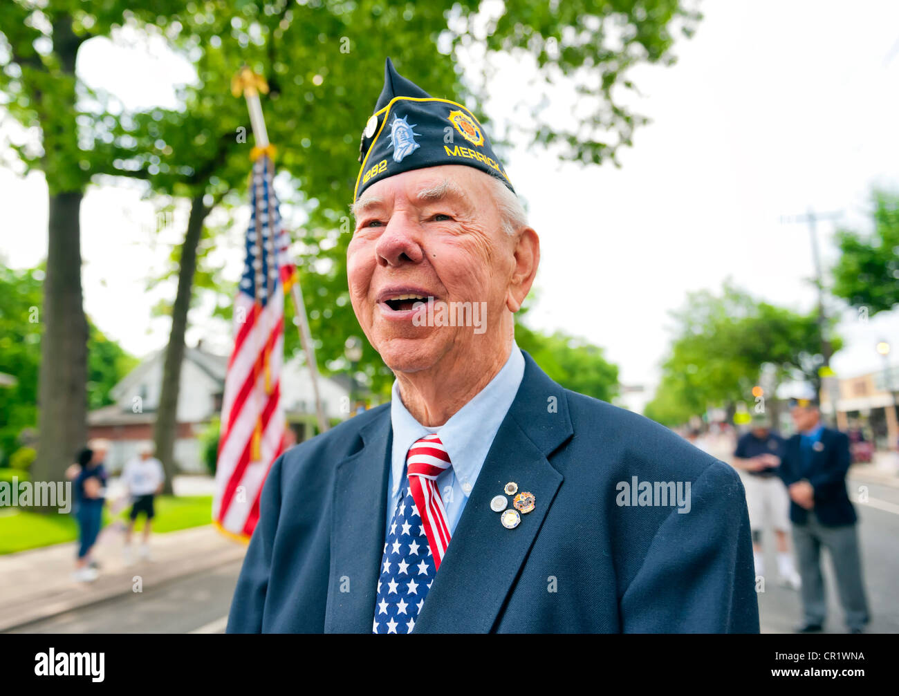 American Legion Commander marching in Merrick Memorial Day Parade on ...