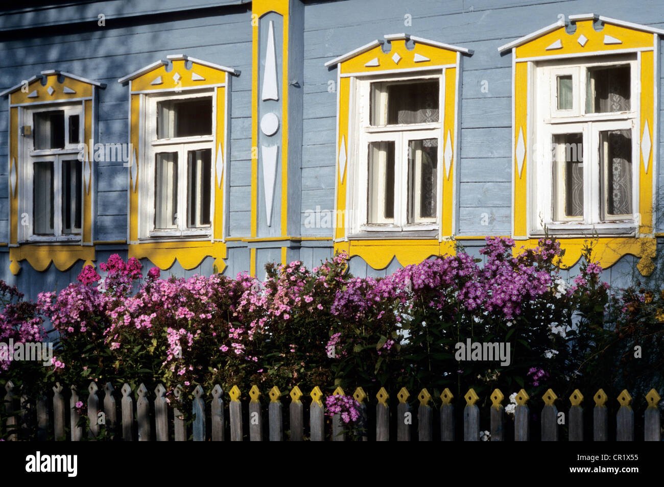 Russia, Golden Ring, Suzdal, UNESCO World Heritage, facade of an Isba ...