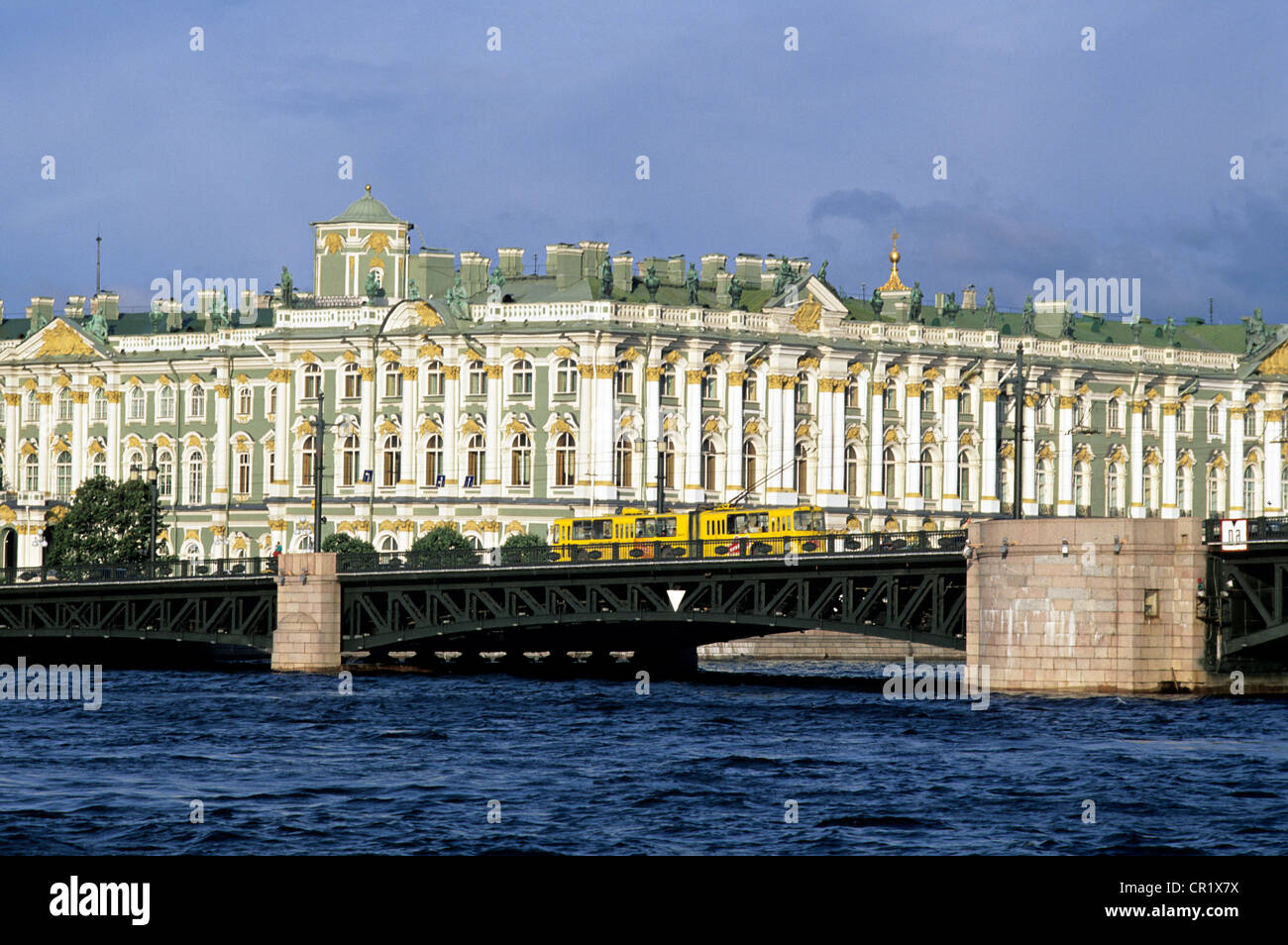 Russia, St Petersburg, UNESCO World Heritage, tramway on the Palace ...