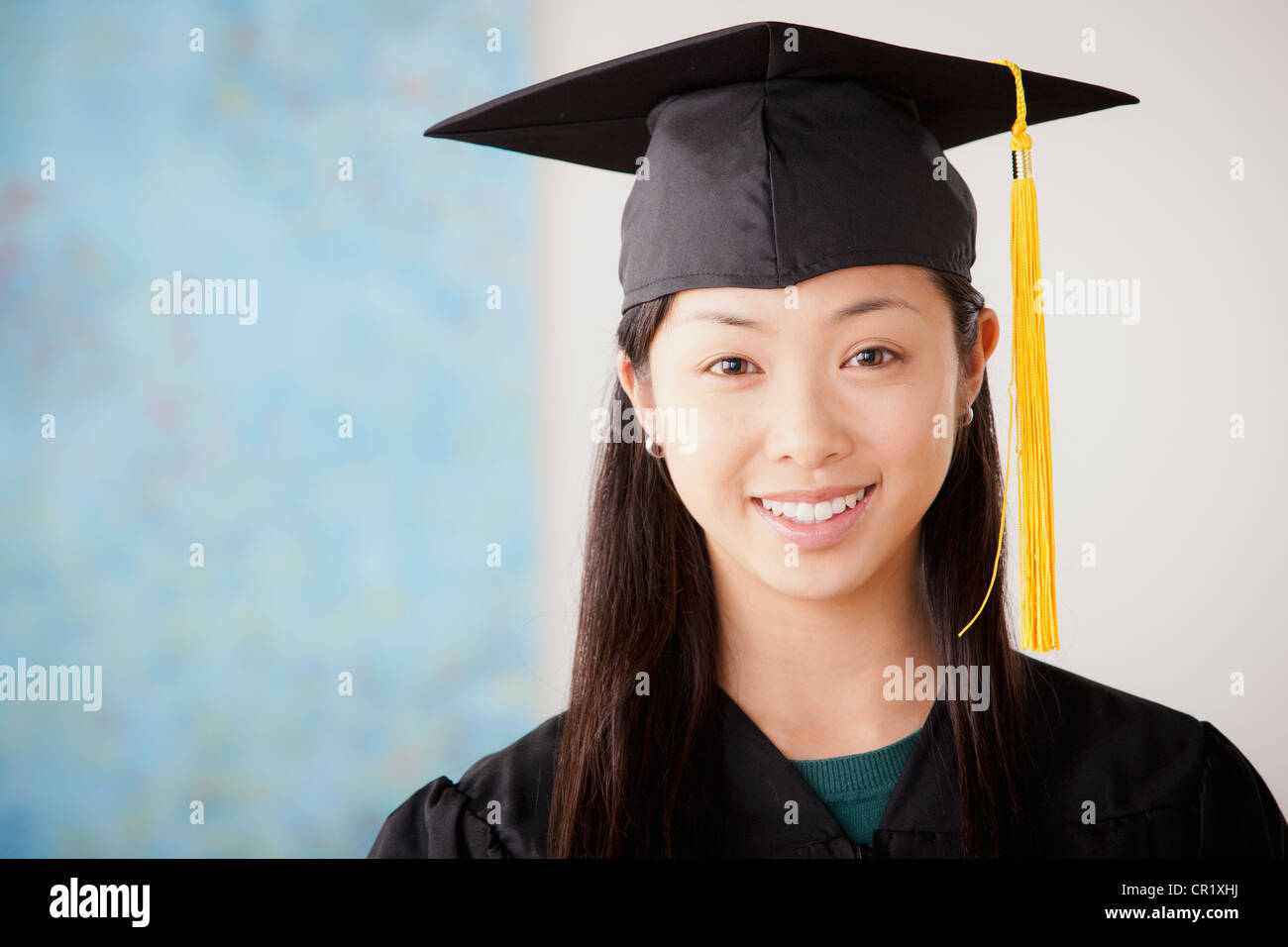 USA, California, Los Angeles, Portrait of graduated young woman Stock ...