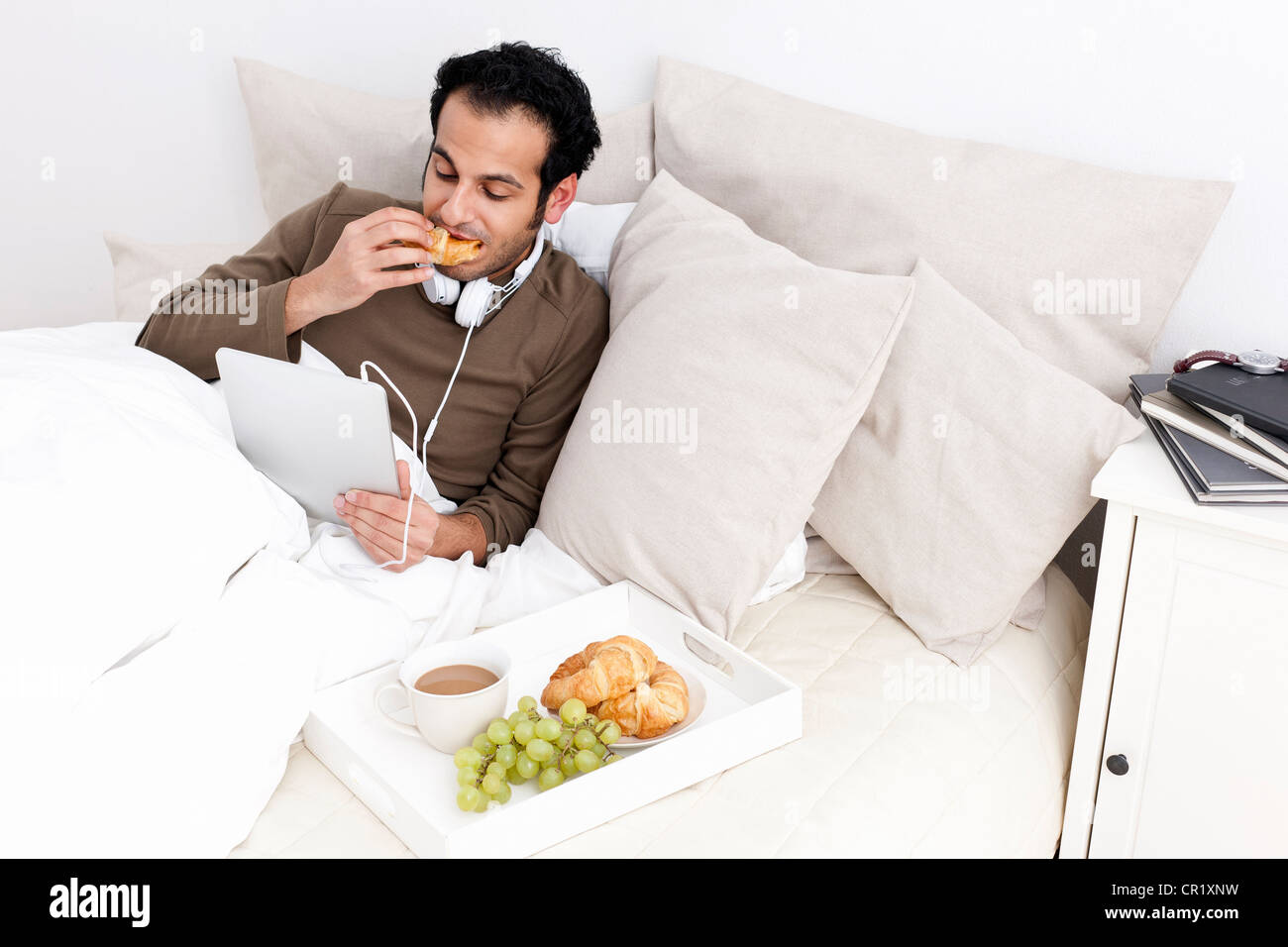 Pills man laying down hi-res stock photography and images - Alamy