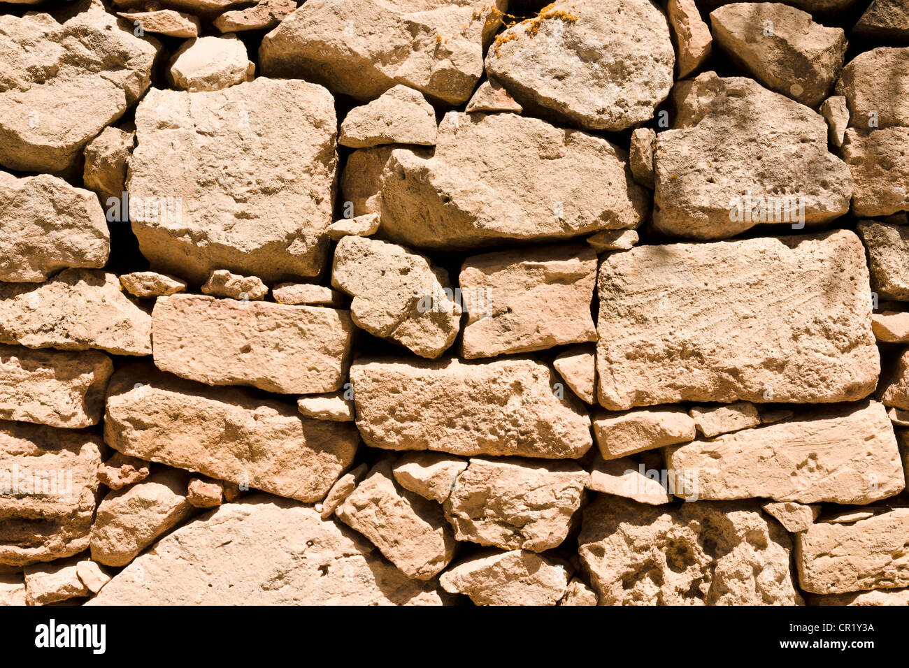 Stone wall, Malta Stock Photo - Alamy