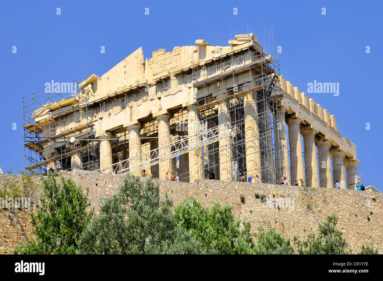The Parthenon Acropolis Athens Greece Kallikrates Iktinos Athena Stock ...