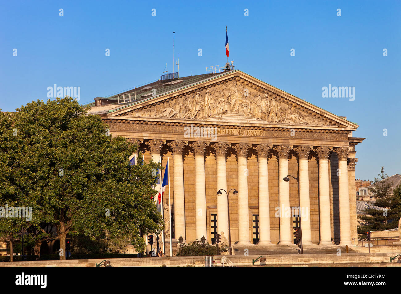 France, Paris, Palais Bourbon, headquarters for the Assemblee Nationale ...